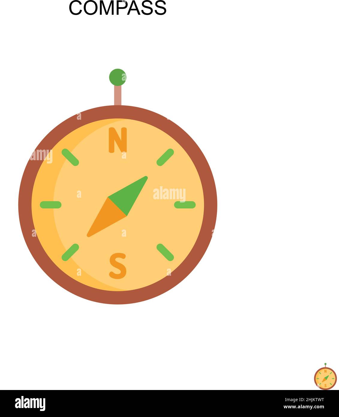 Compass Simple vector icon. Illustration symbol design template for web mobile UI element Stock ...