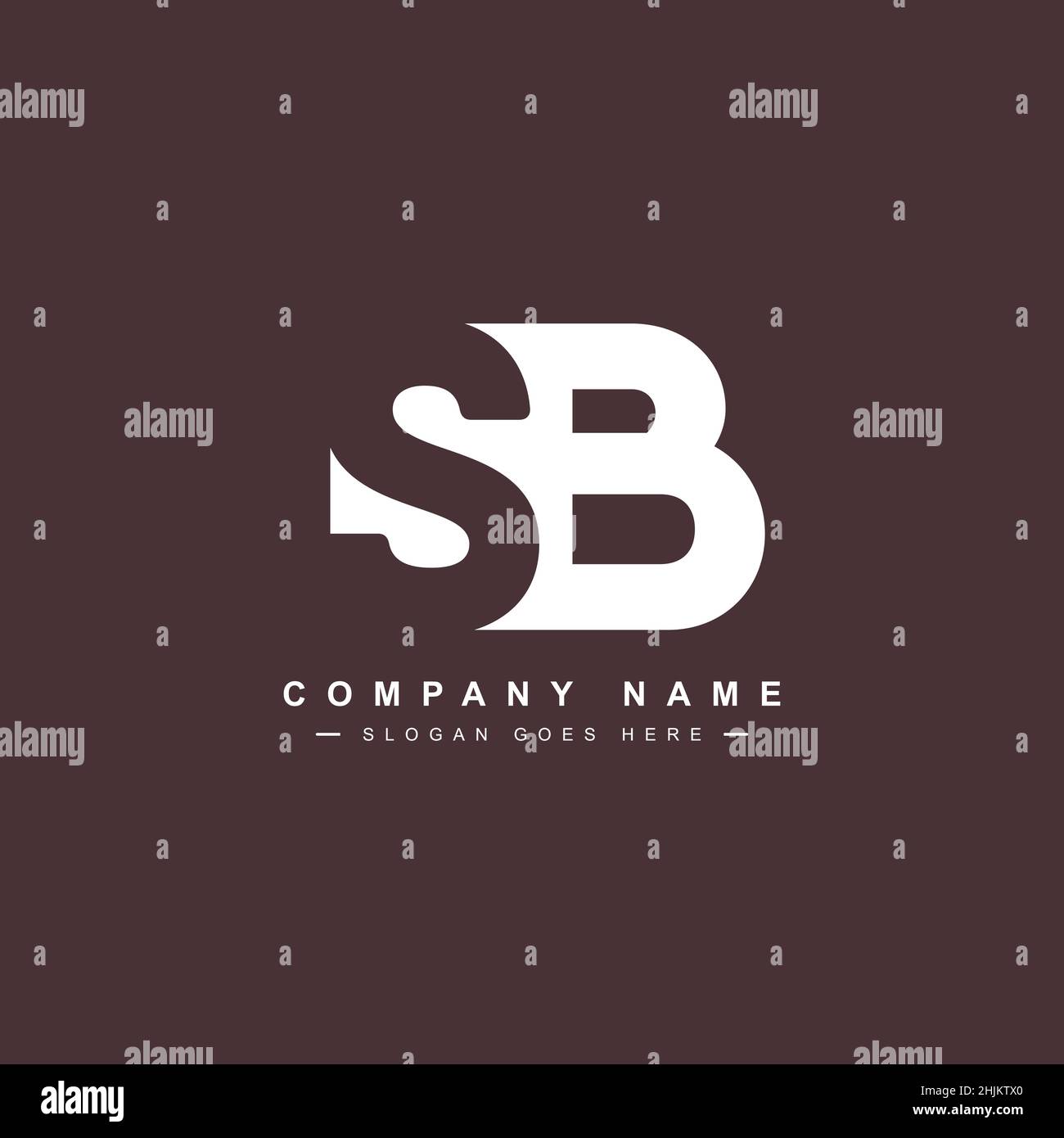 Initial Letter SB Logo - Minimal Business Logo for Alphabet S and B - Monogram Vector Logo ...