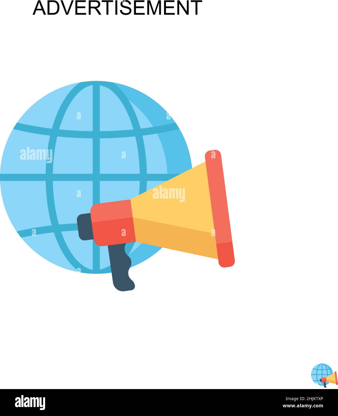 Advertisement Simple vector icon. Illustration symbol design template ...