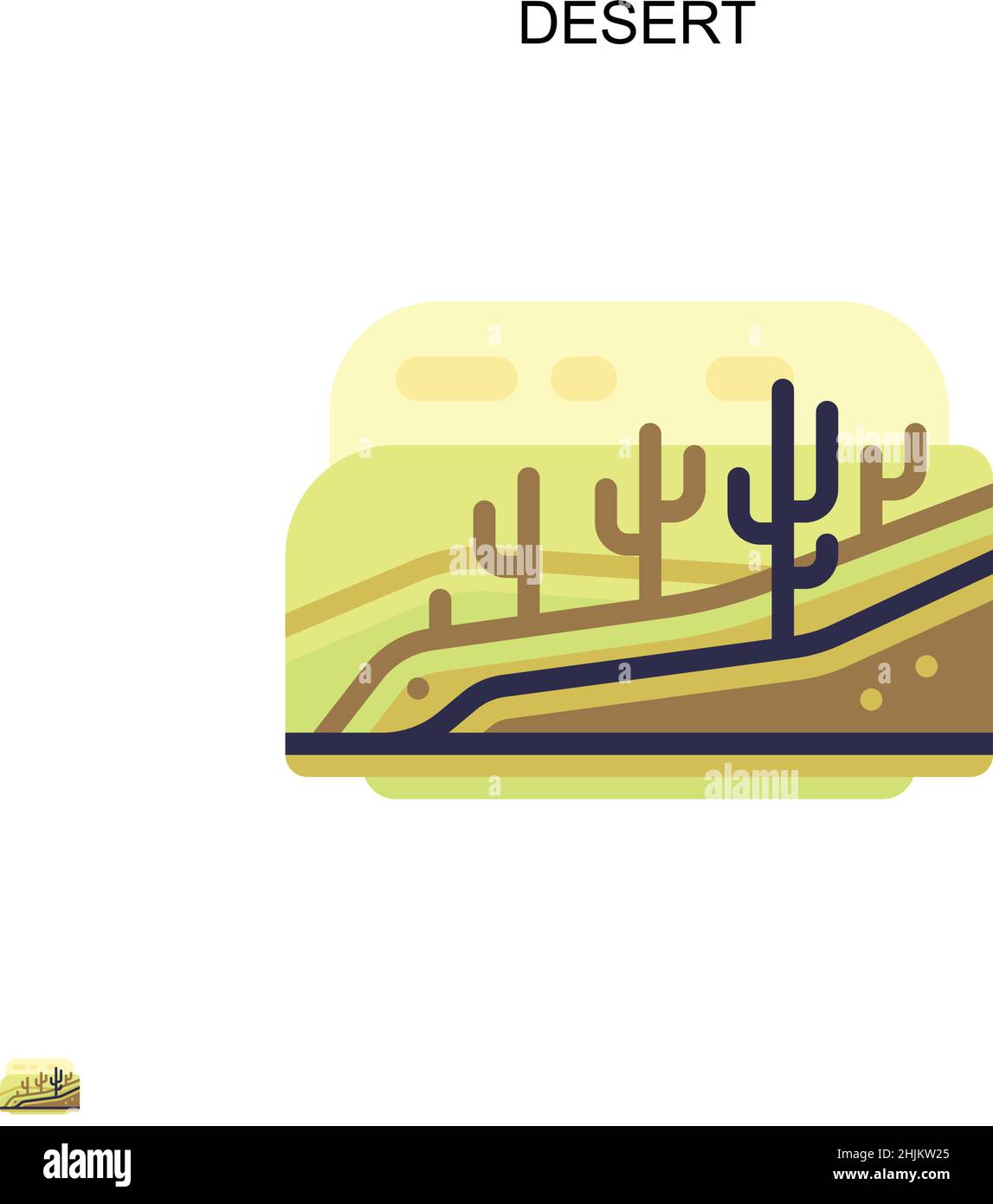 Desert Simple vector icon. Illustration symbol design template for web ...