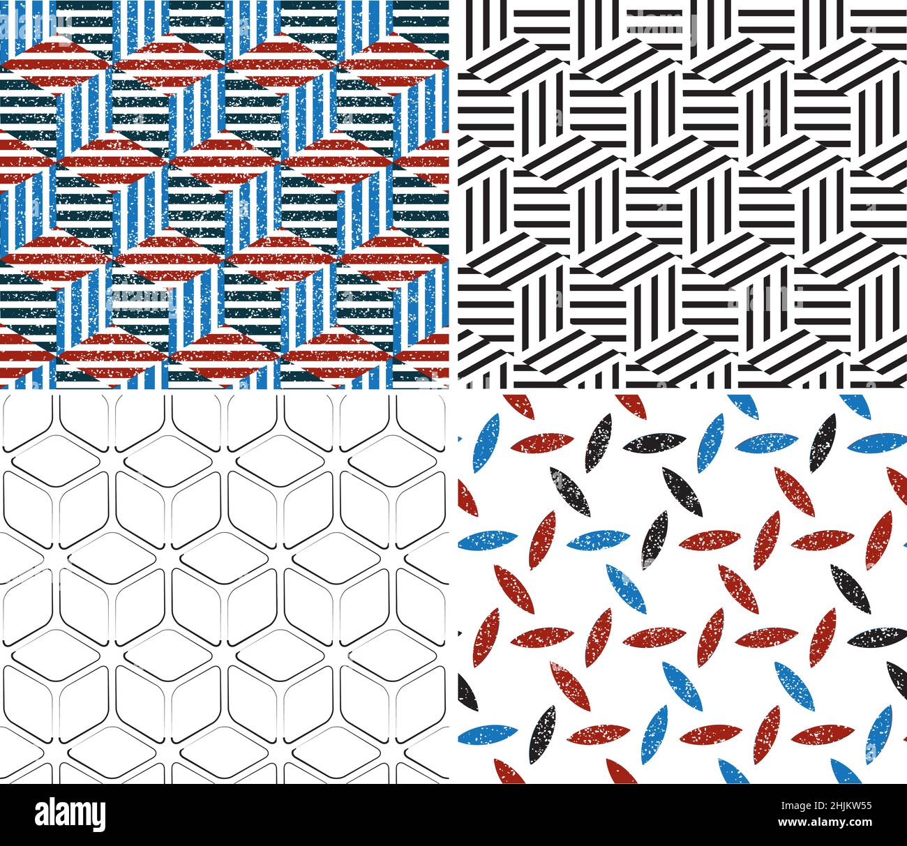 4 different vector patterns in the same package(eps). One pattern is ...