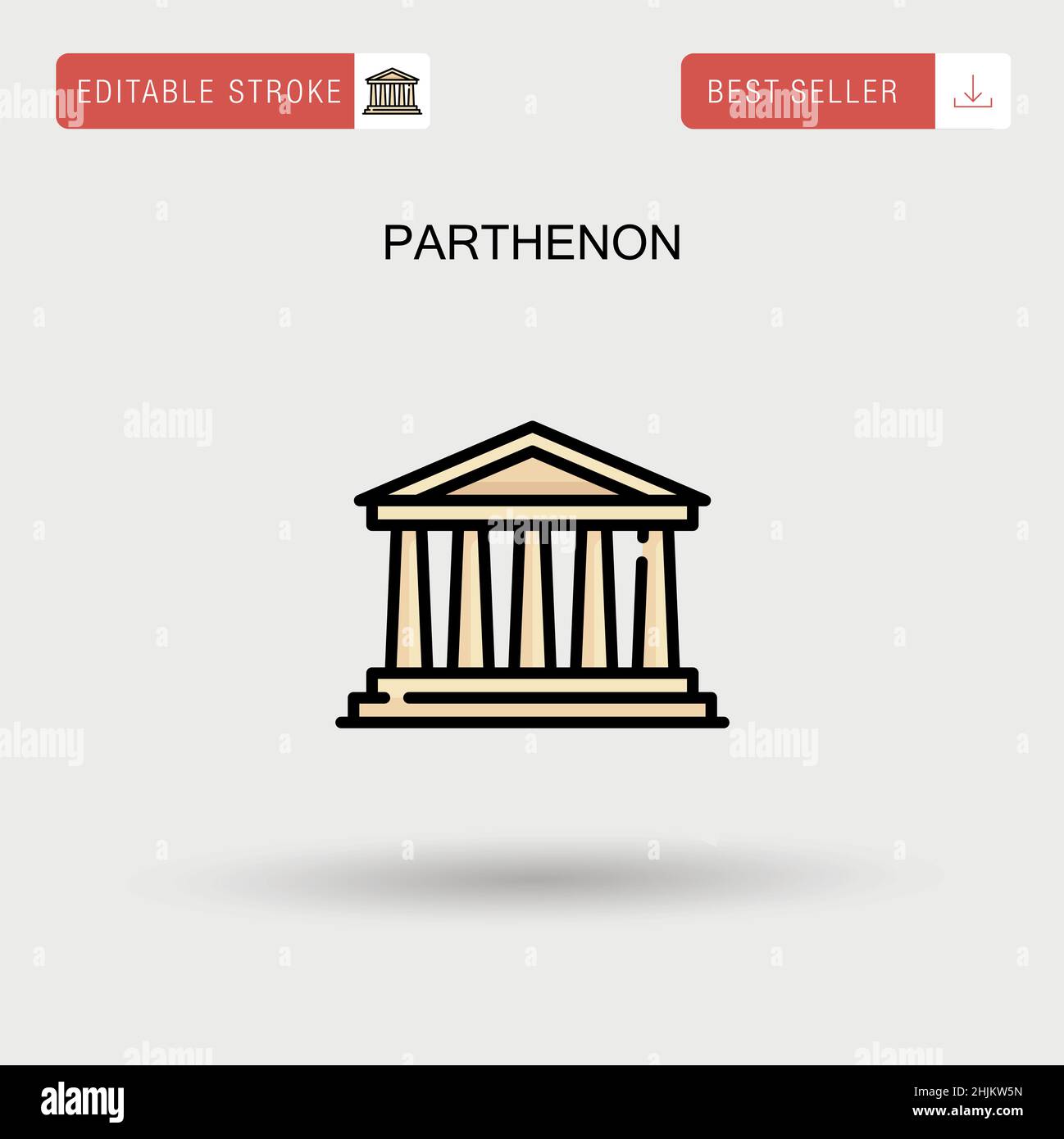 Parthenon Simple vector icon Stock Vector Image & Art - Alamy