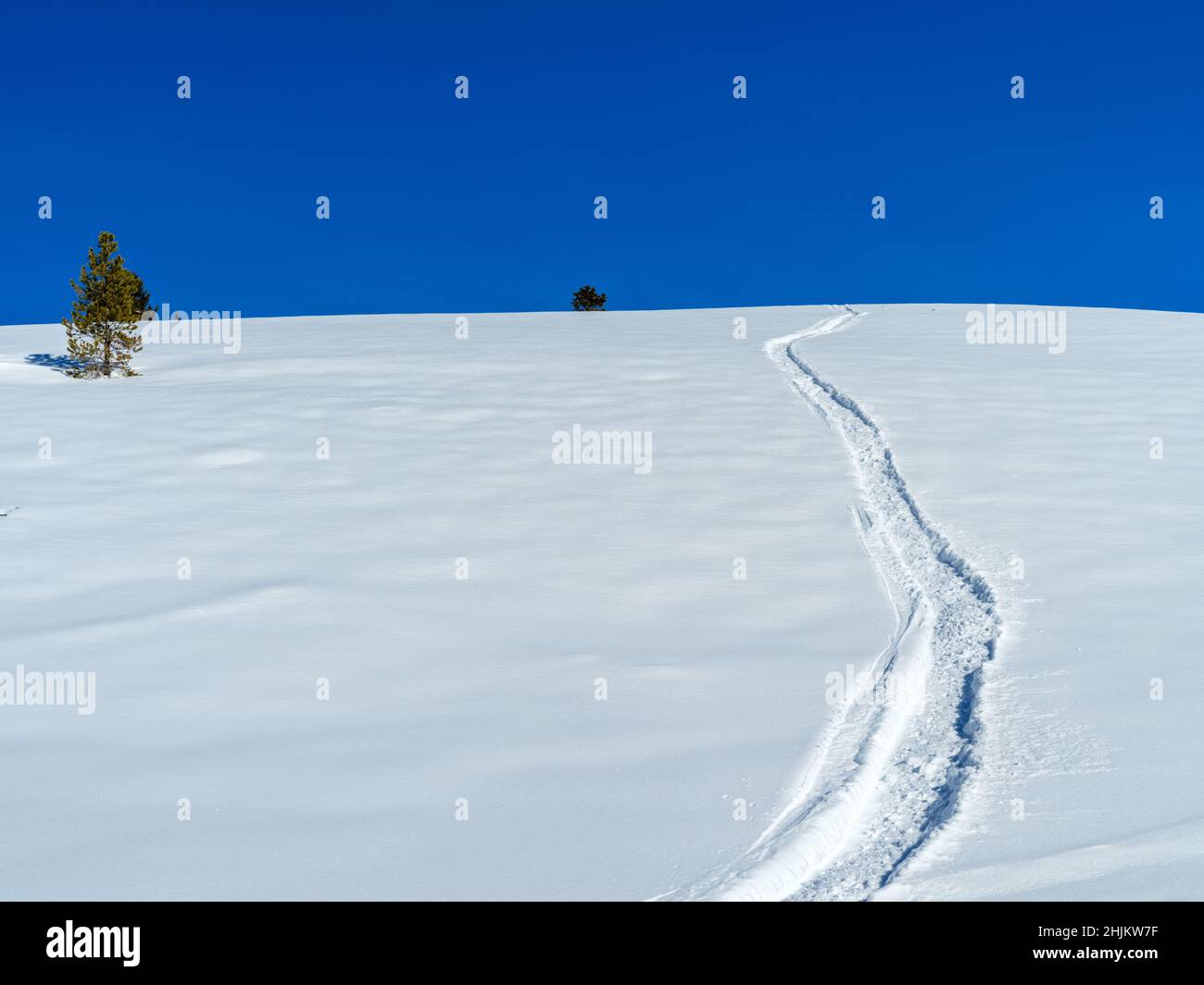 Sawtooth snowmobile tracks hi-res stock photography and images - Alamy
