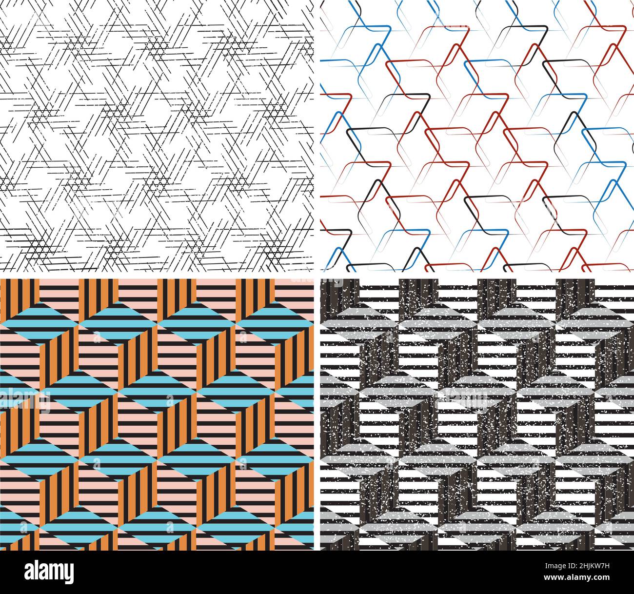 4 different vector patterns in the same package(eps). One pattern is ...