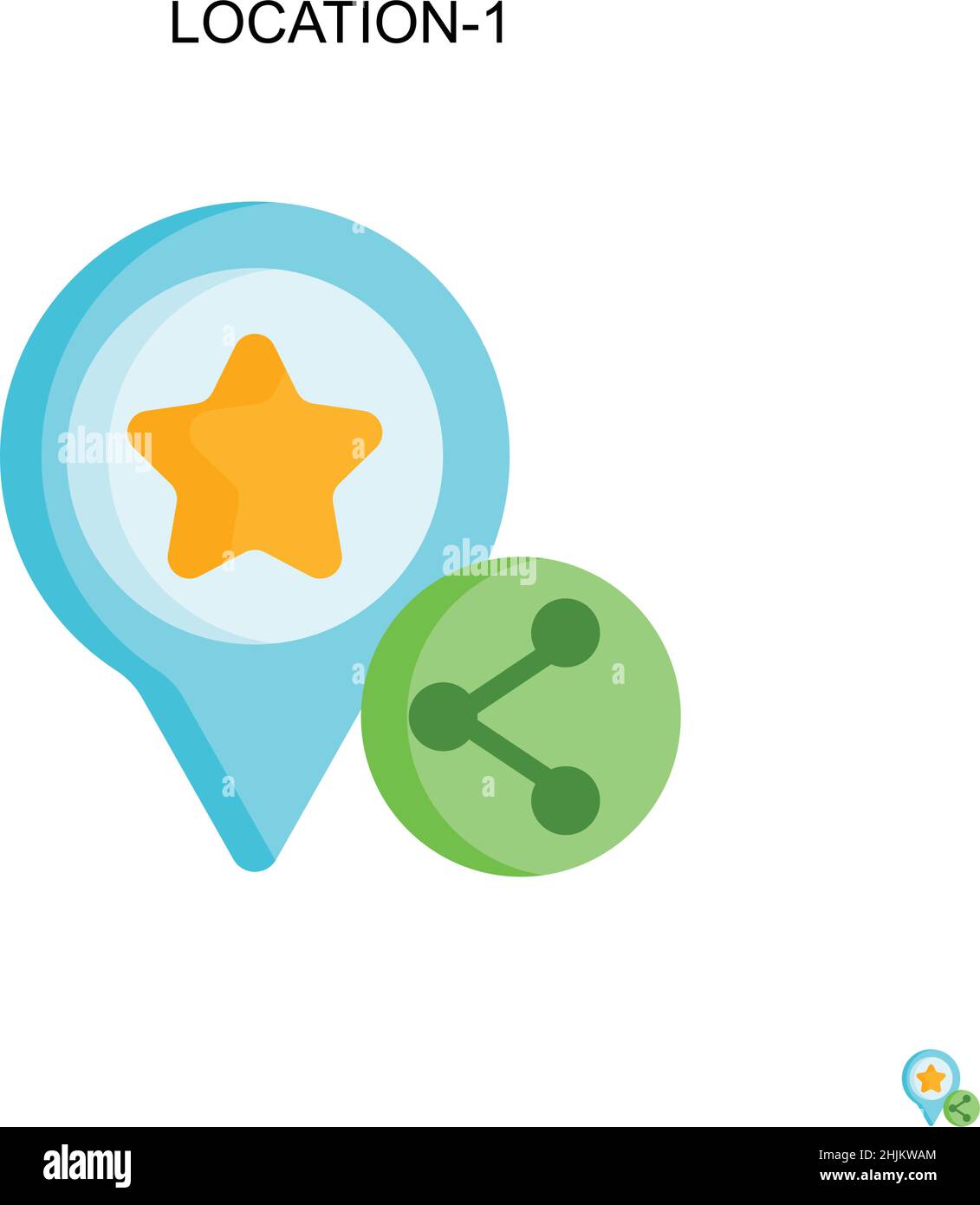 Location-1 Simple vector icon. Illustration symbol design template for ...