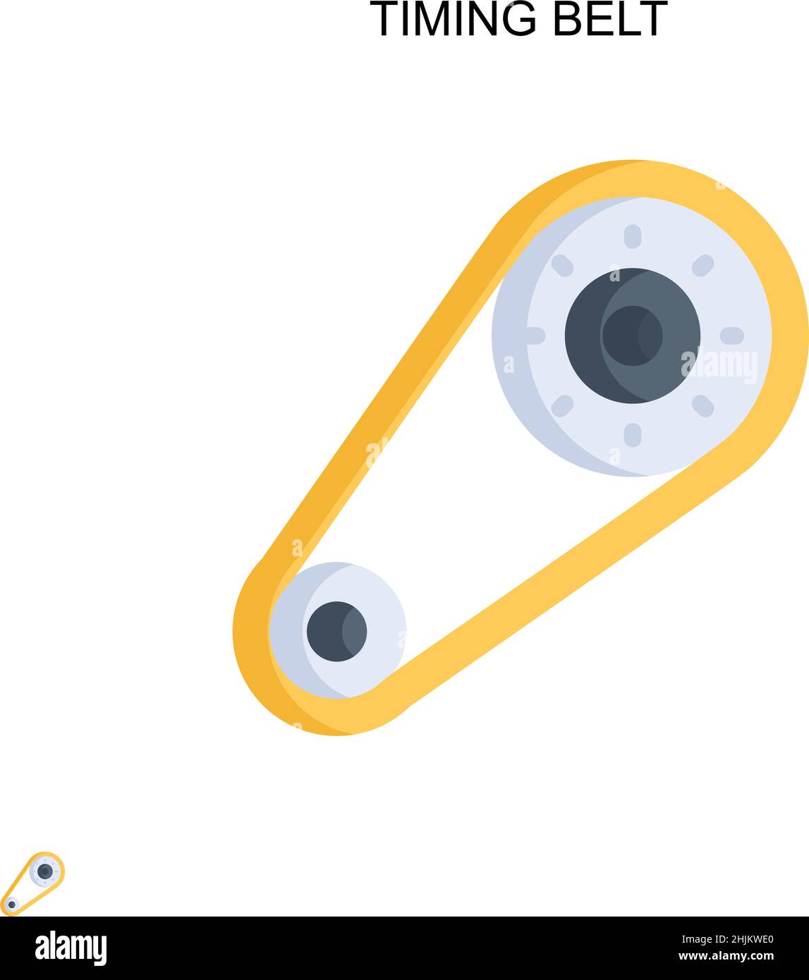 Timing belt Simple vector icon. Illustration symbol design template for ...