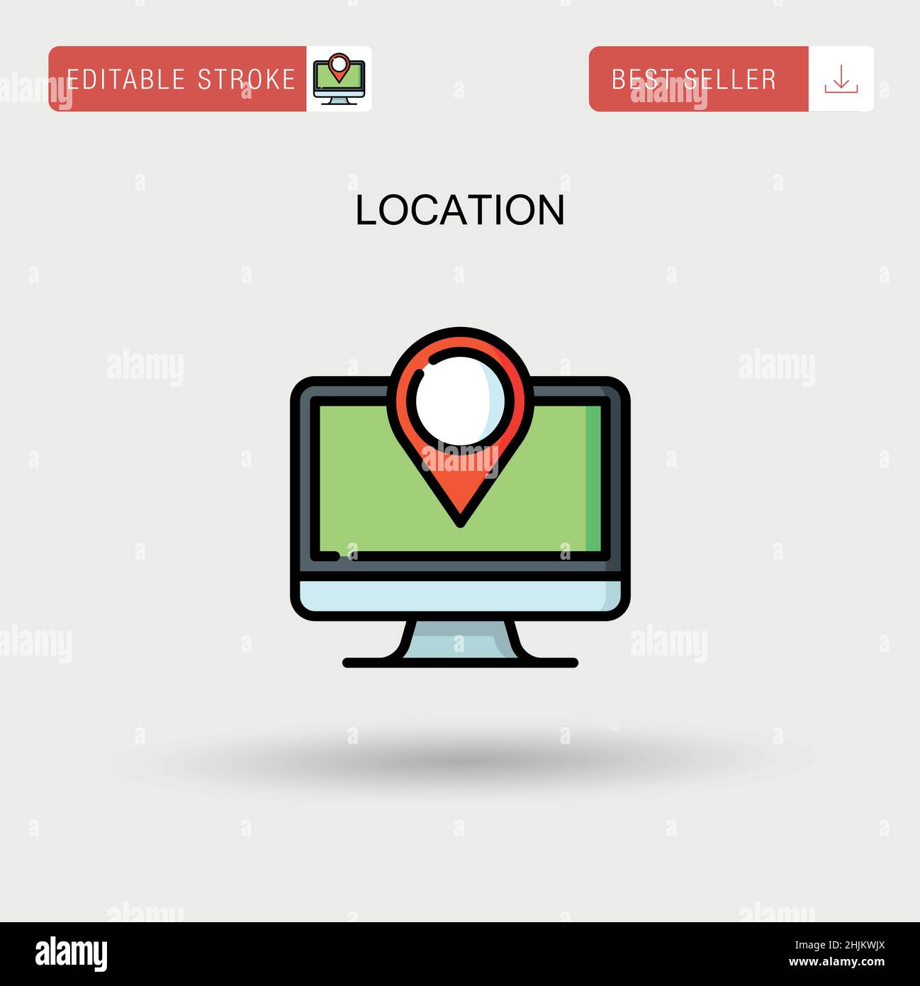 Location Simple vector icon Stock Vector Image & Art - Alamy