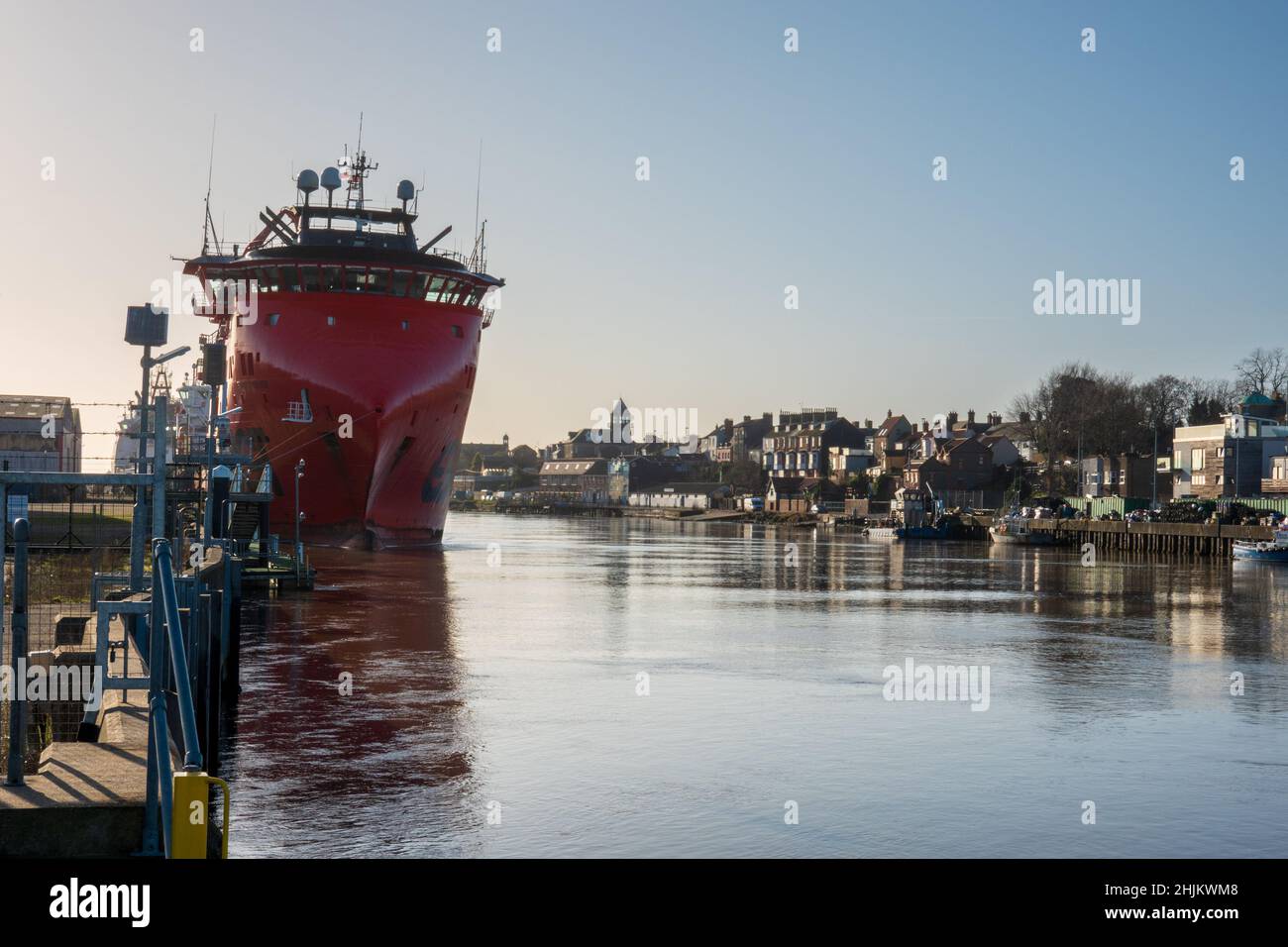 Quay, Harbour, River Yare Stock Photo - Alamy