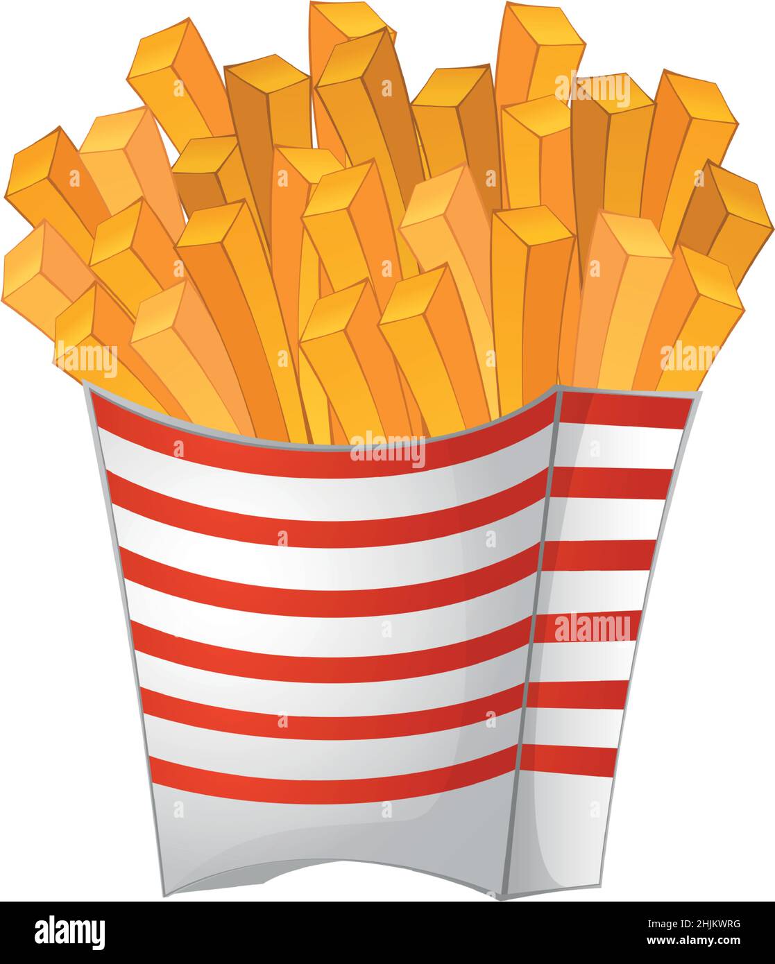 Realistic cooked fresh french fries white background - Vector ...