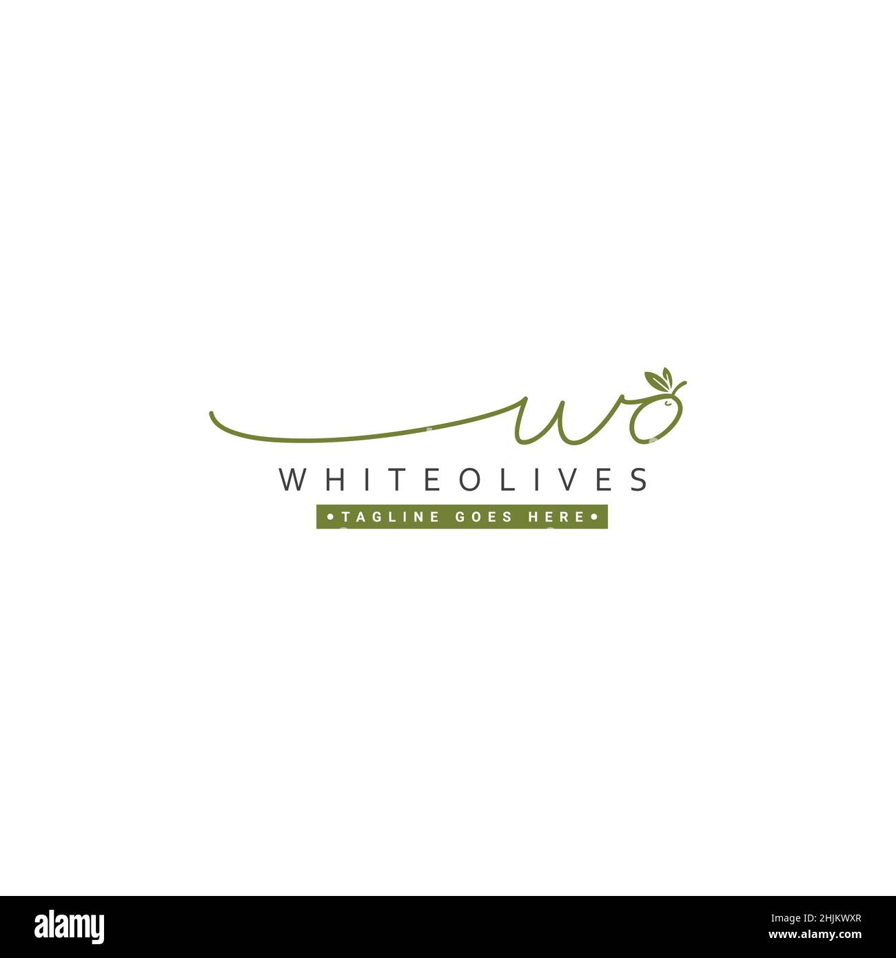 Initial Letter WO Logo - Handwritten Signature Logo - Minimal Vector ...