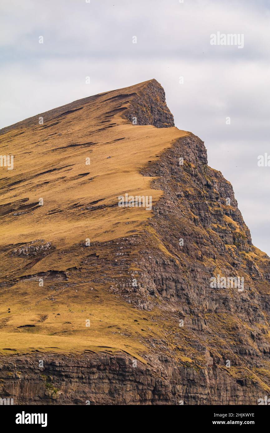 Trælanípa Slave Cliff and Leitisvatn Lake mountain landscapes in the ...