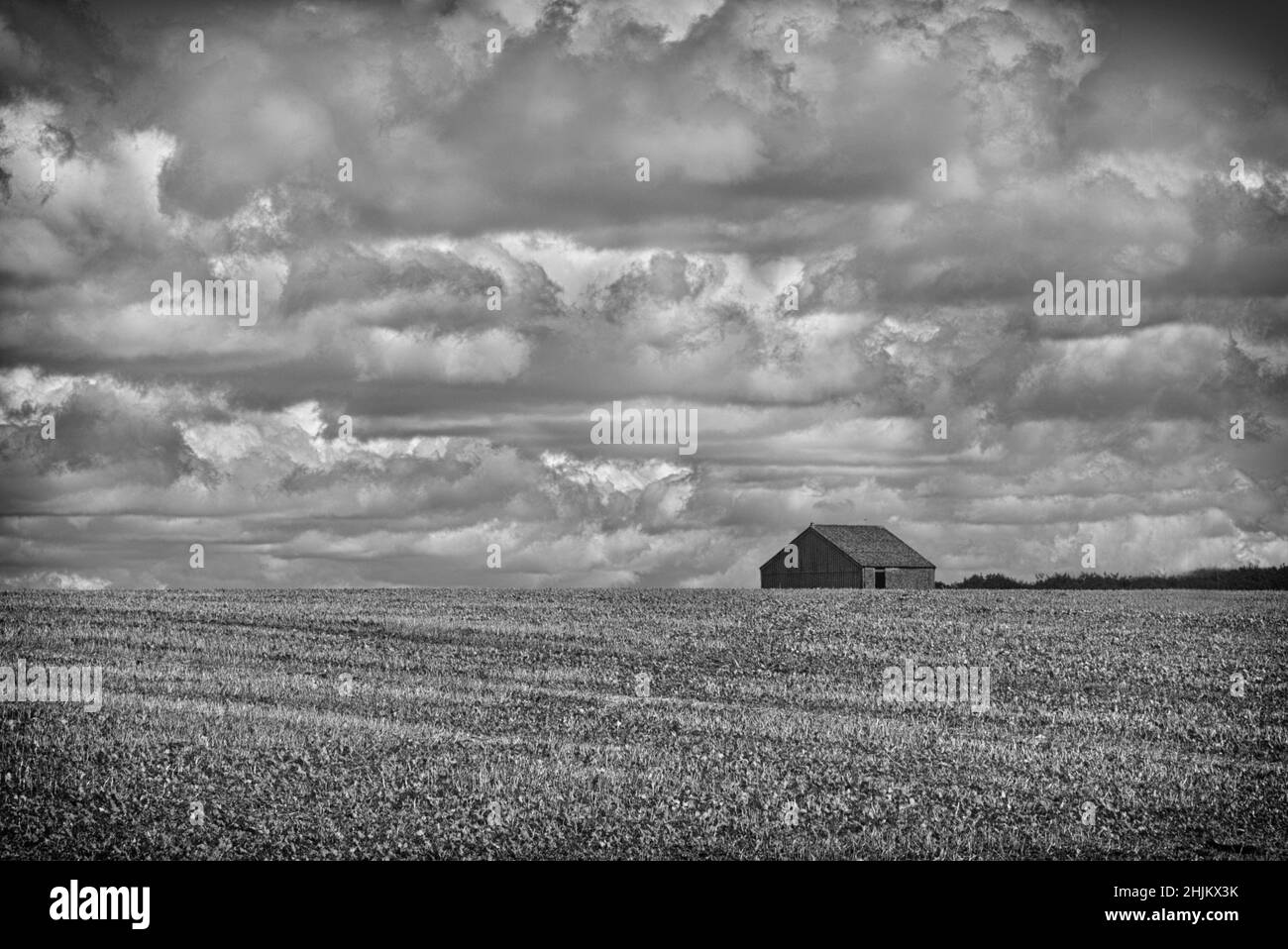 Black clouds field Black and White Stock Photos & Images - Alamy