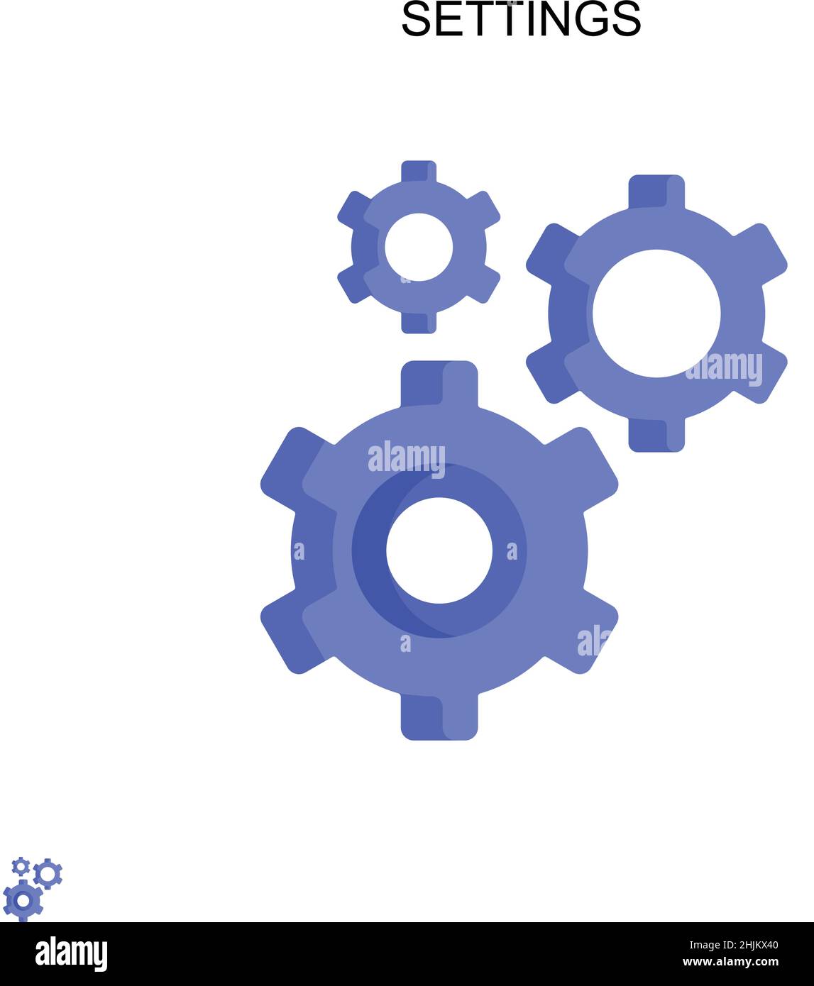Settings Simple vector icon. Illustration symbol design template for ...