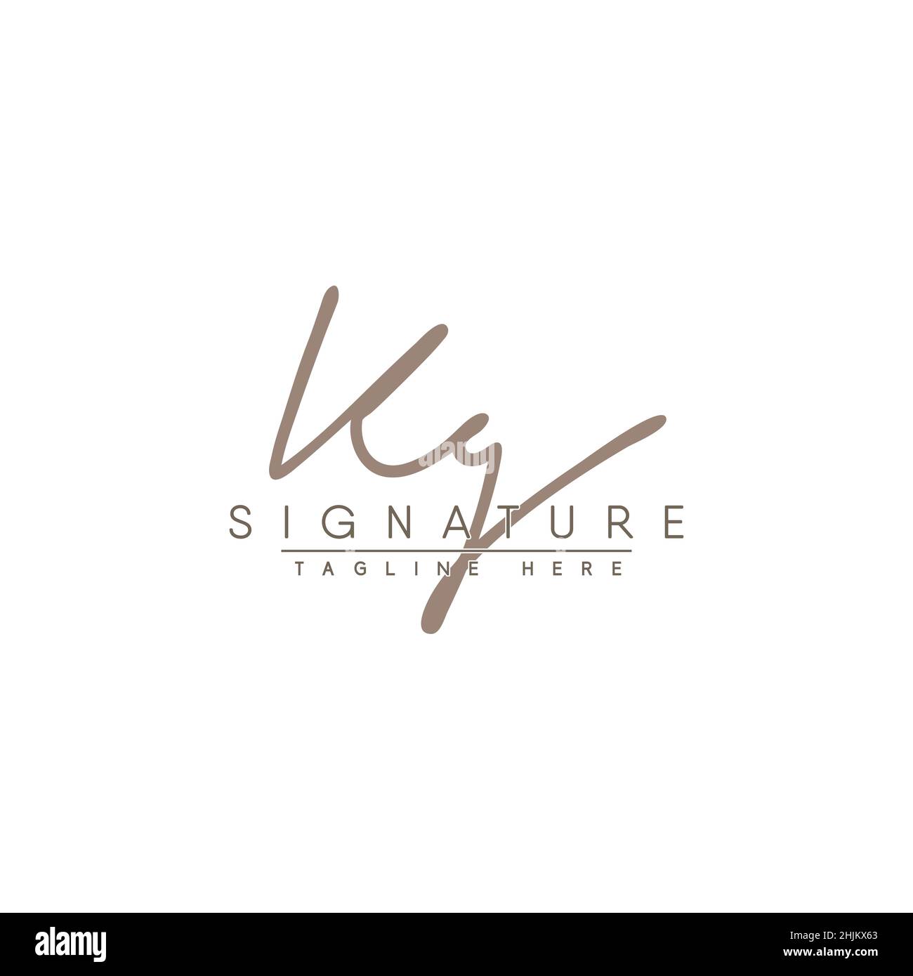 Initial Letter KG Logo - Handwritten Signature Style Logo - Minimal ...