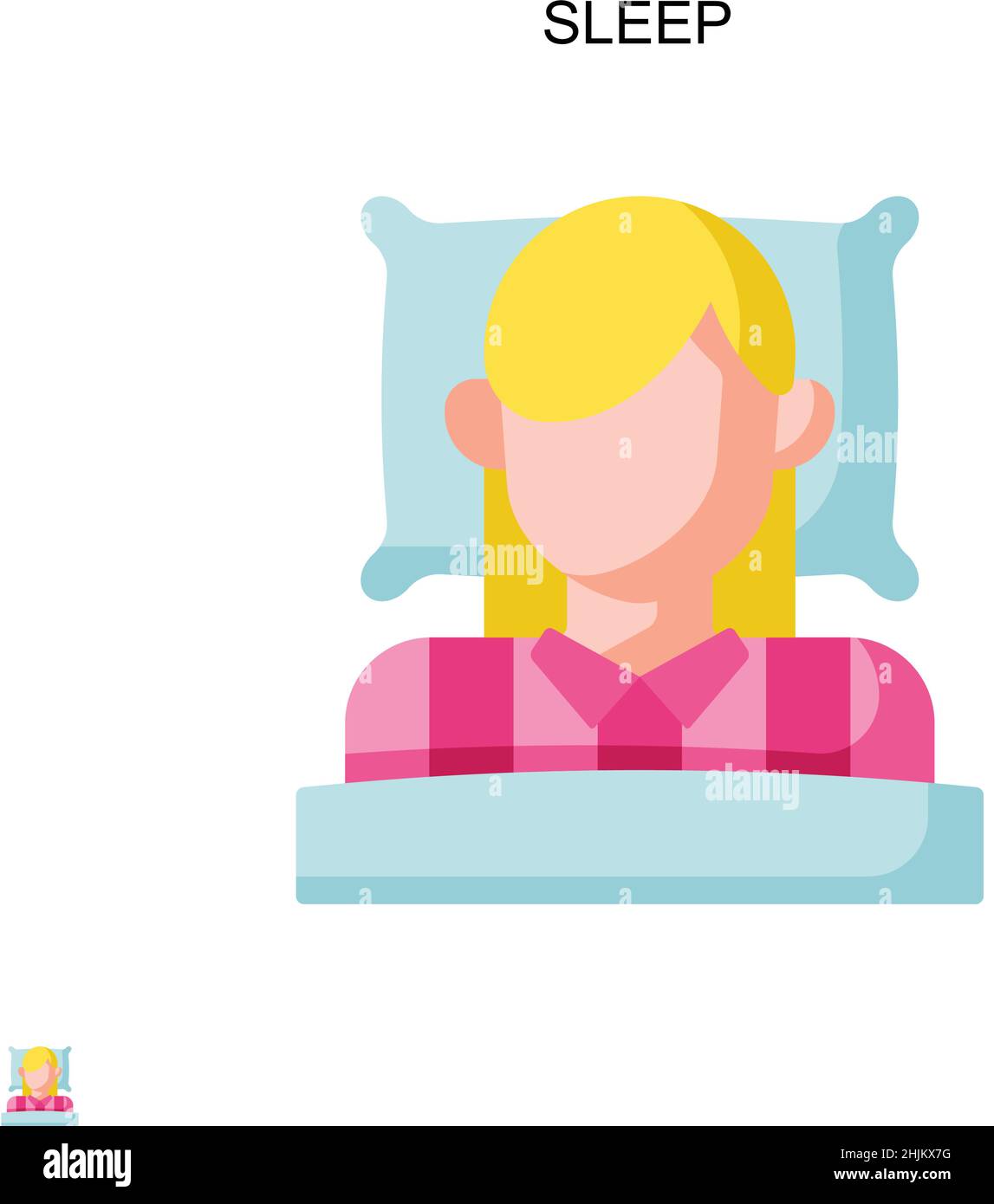 Teenager asleep bed Stock Vector Images - Alamy