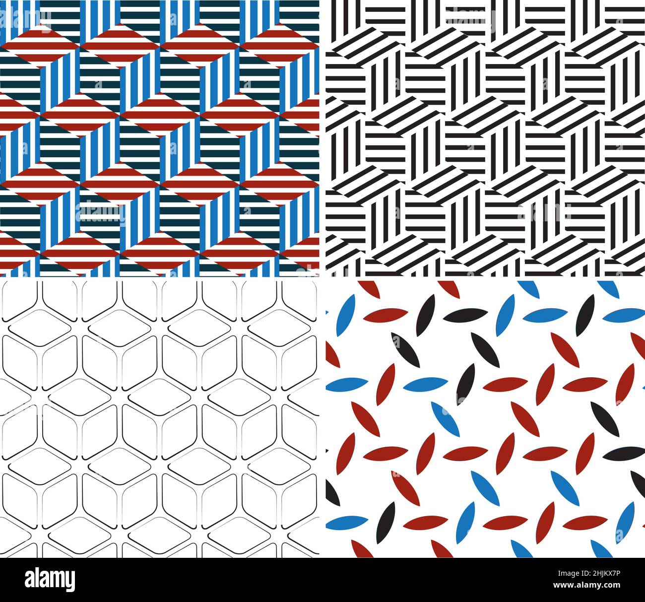 4 different vector patterns in the same package(eps). One pattern is ...