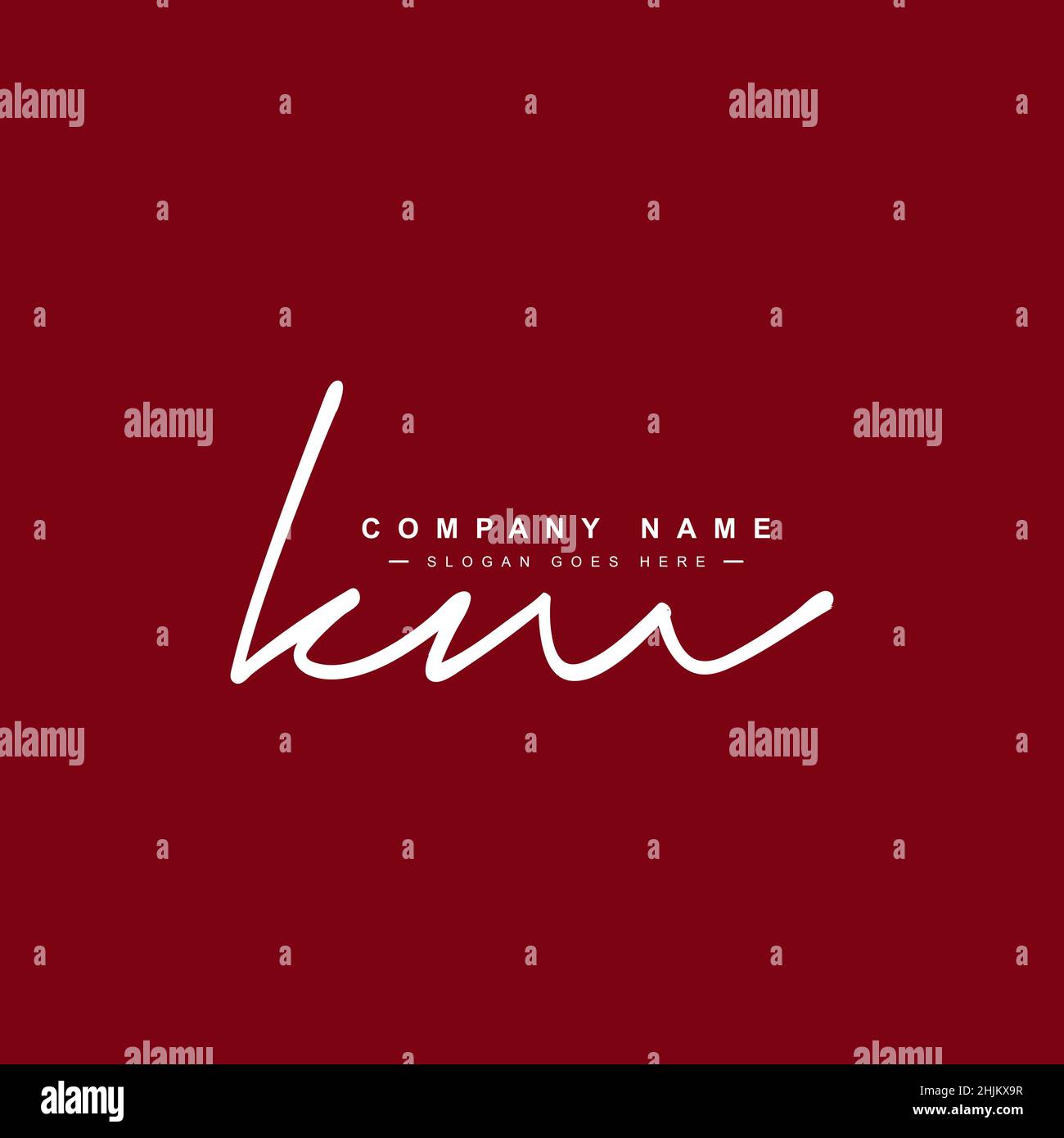 Initial Letter KM Logo - Hand Drawn Signature Logo - Minimal Vector ...