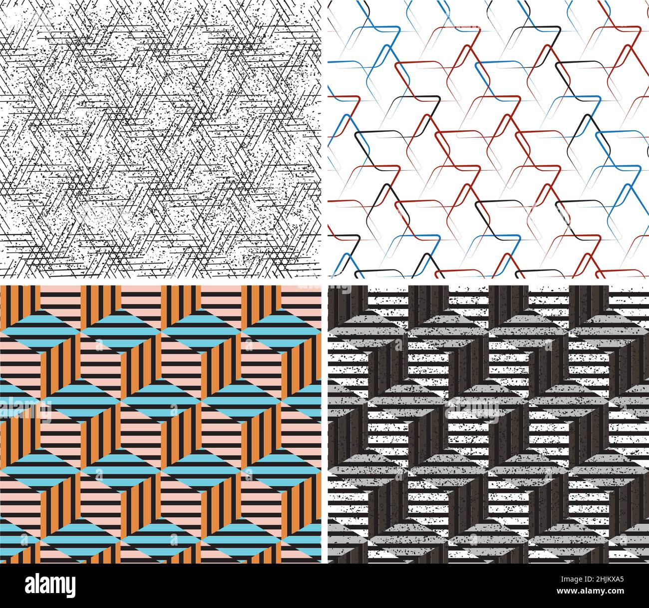 4 different vector patterns in the same package(eps). One pattern is ...