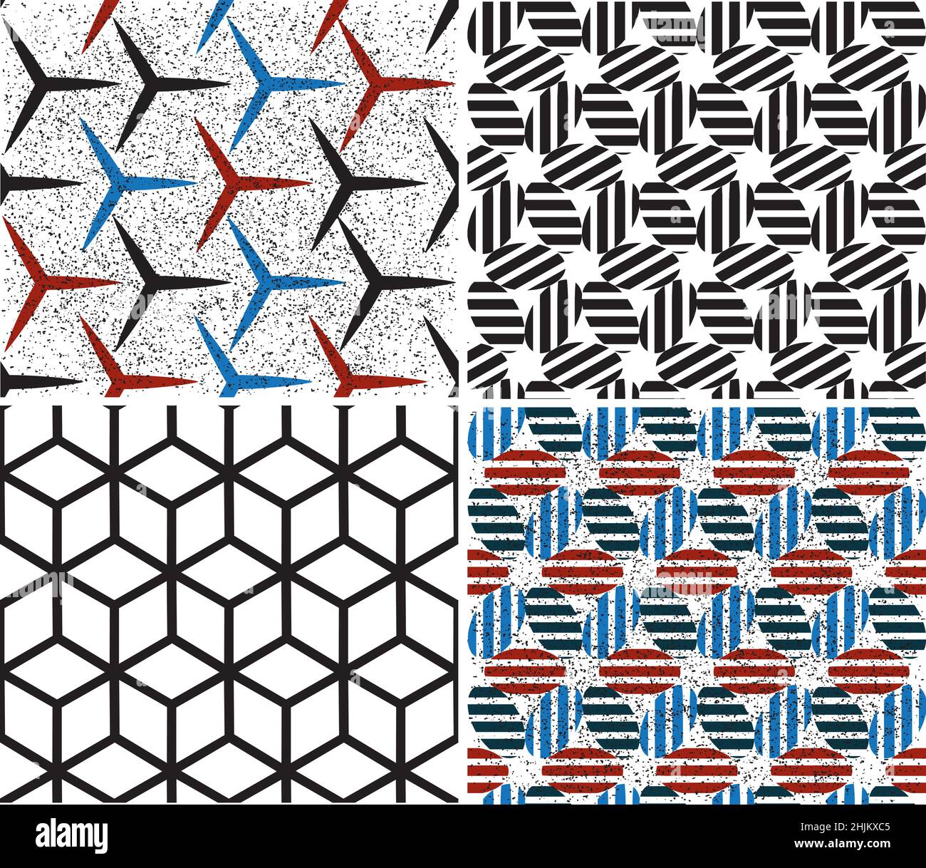 4 different vector patterns in the same package(eps). One pattern is ...