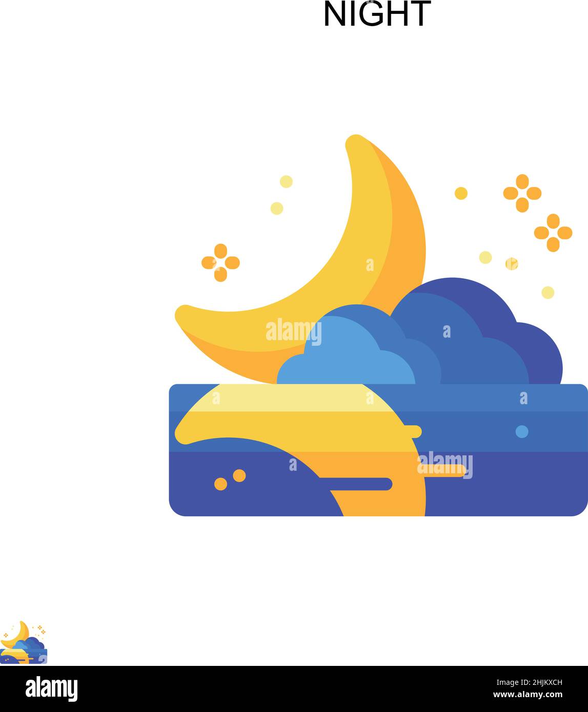 Night Simple vector icon. Illustration symbol design template for web ...