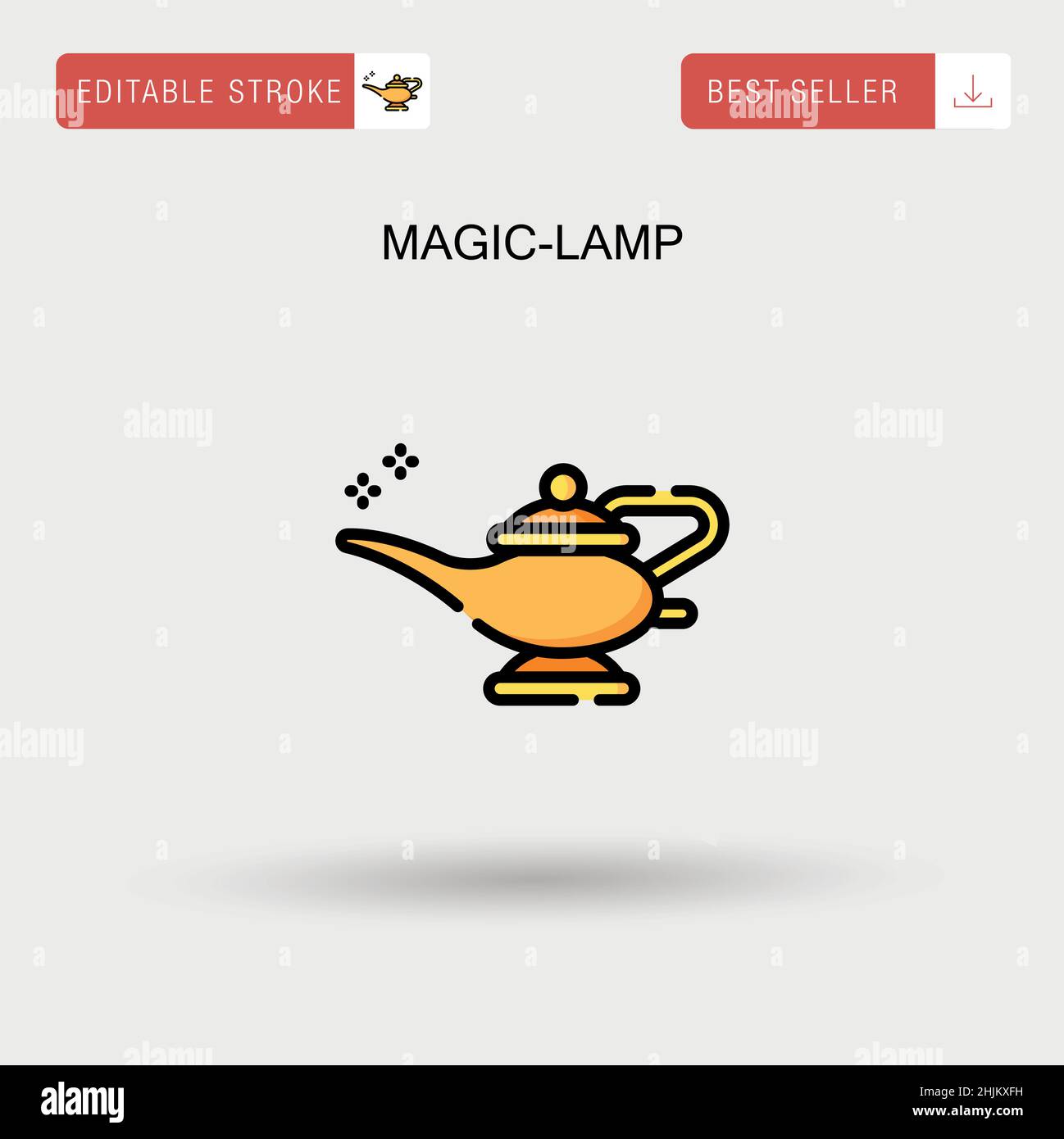 Magic-lamp Simple vector icon Stock Vector Image & Art - Alamy
