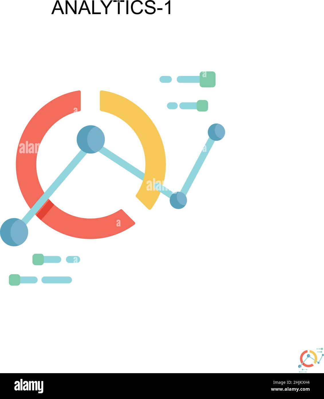 Analytics-1 Simple vector icon. Illustration symbol design template for ...