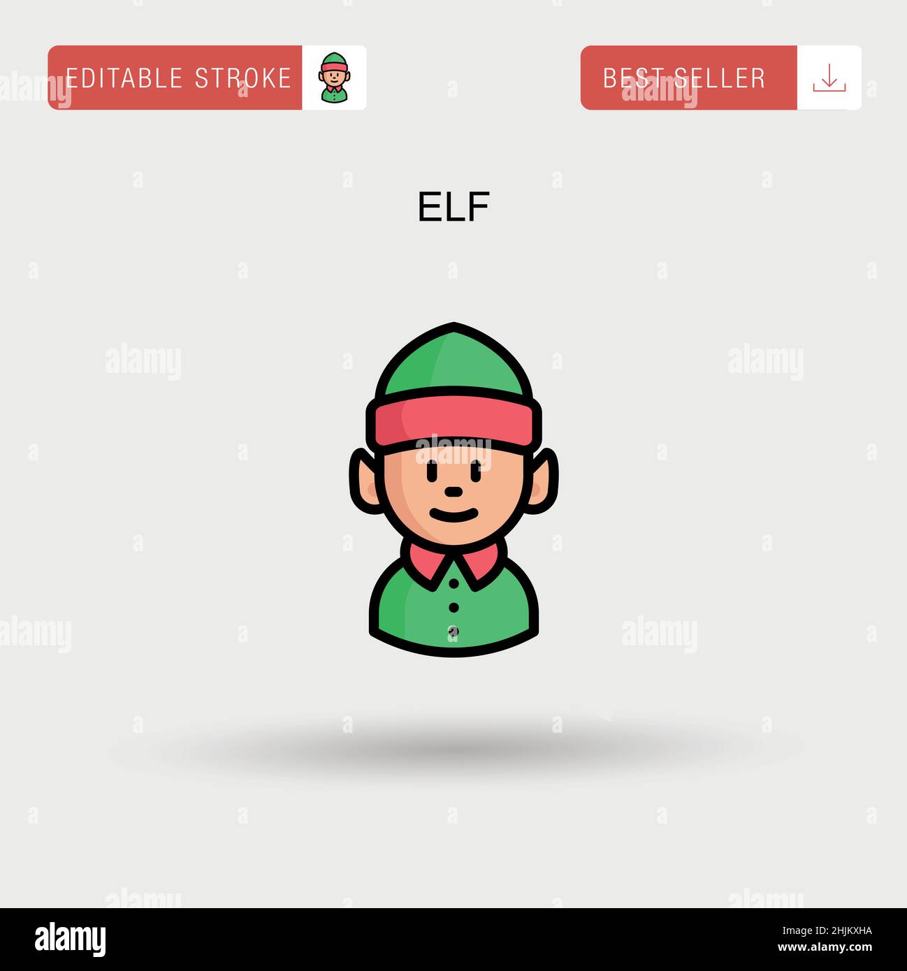 Elf Simple vector icon Stock Vector Image & Art - Alamy