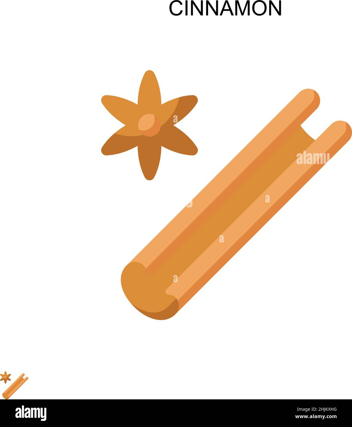 Vector illustration of cinnamon sticks hi-res stock photography and ...