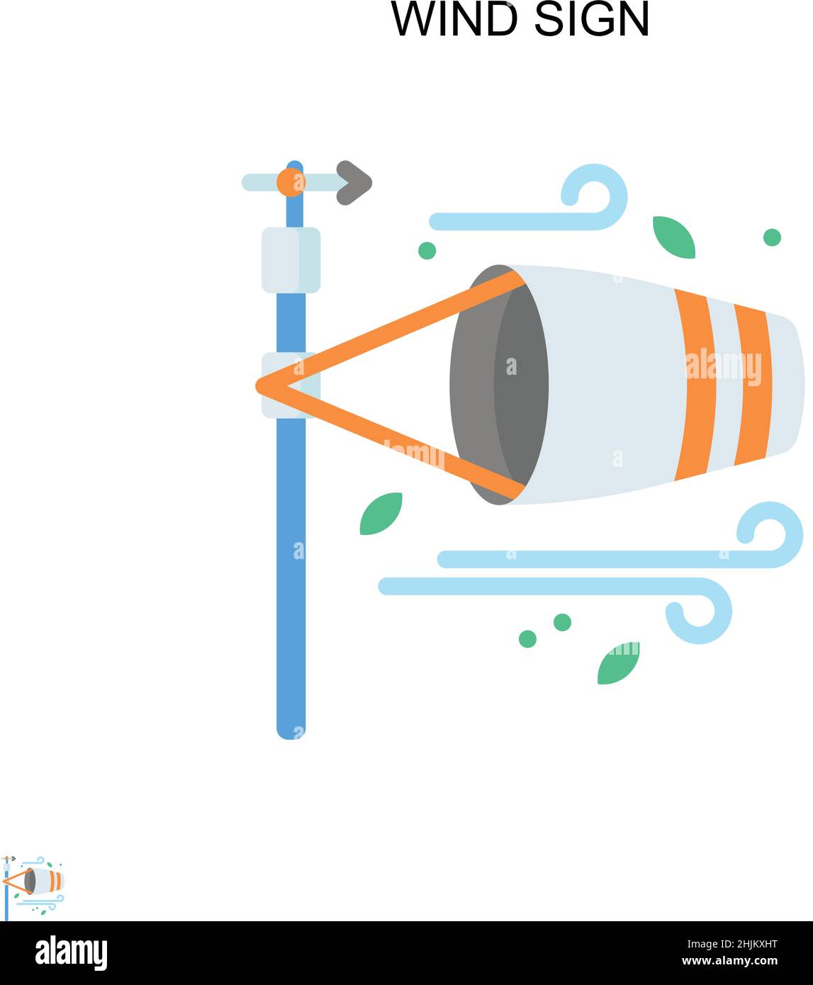 Wind sign Simple vector icon. Illustration symbol design template for ...