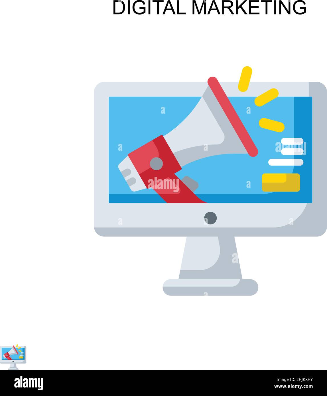 Digital marketing Simple vector icon. Illustration symbol design ...