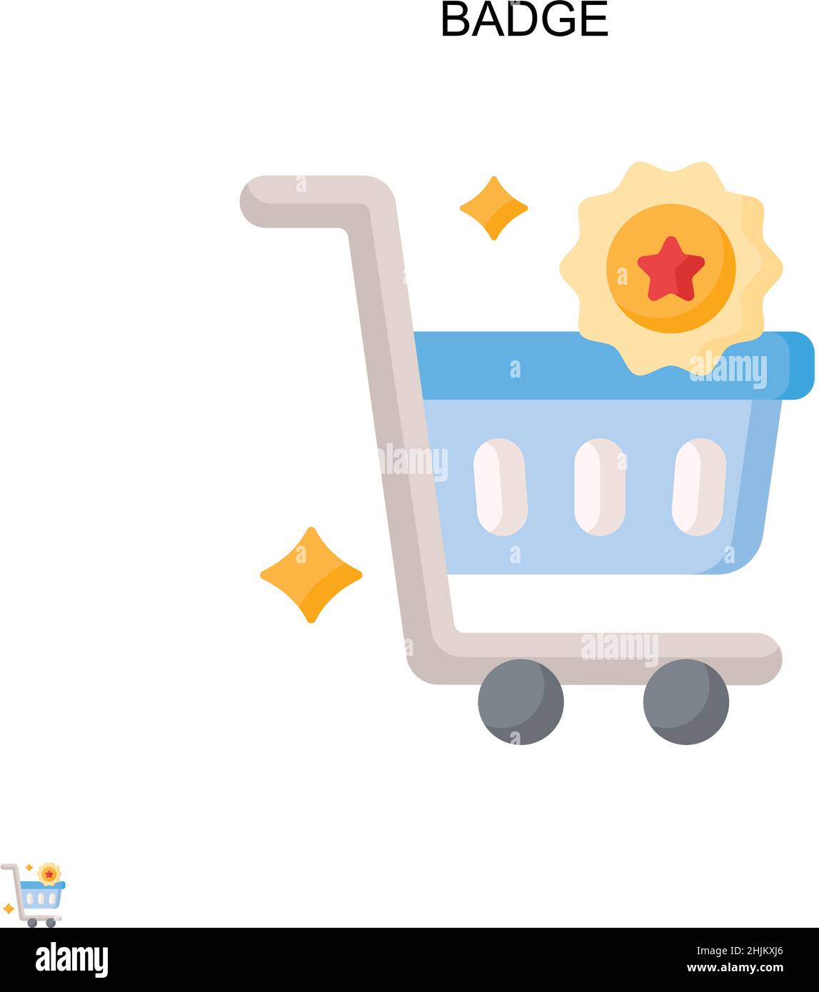 Badge Simple vector icon. Illustration symbol design template for web ...