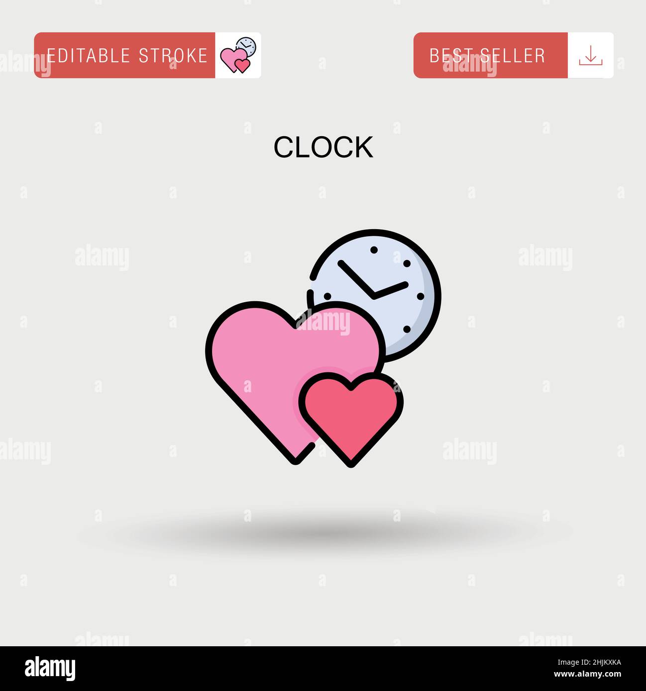 Clock Simple vector icon Stock Vector Image & Art - Alamy