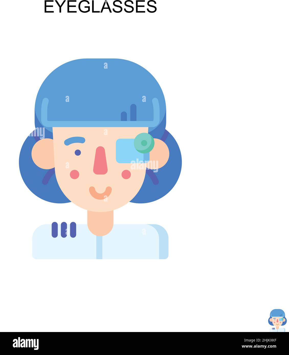 Eyeglasses Simple vector icon. Illustration symbol design template for ...