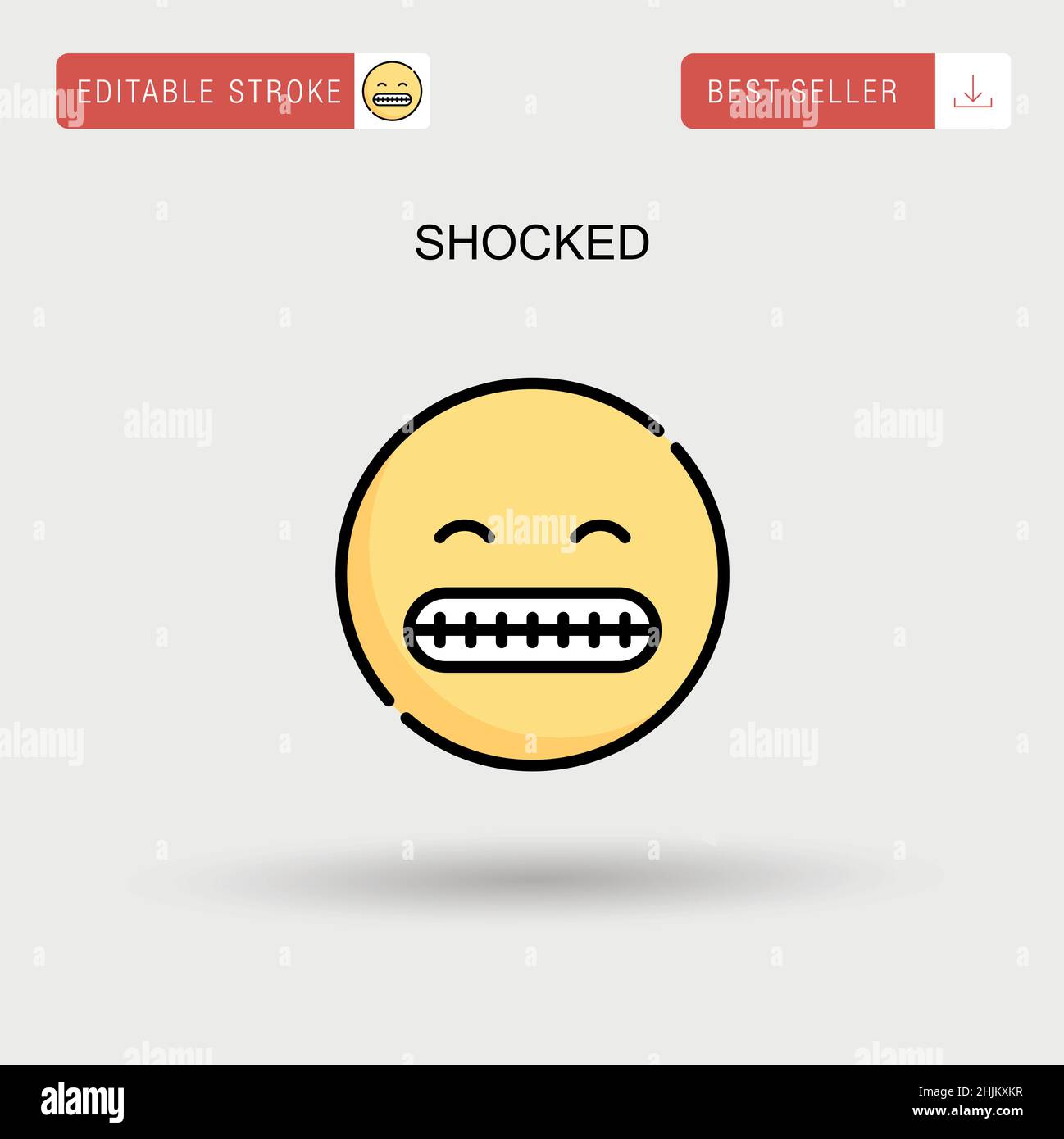 Shocked Simple vector icon Stock Vector Image & Art - Alamy