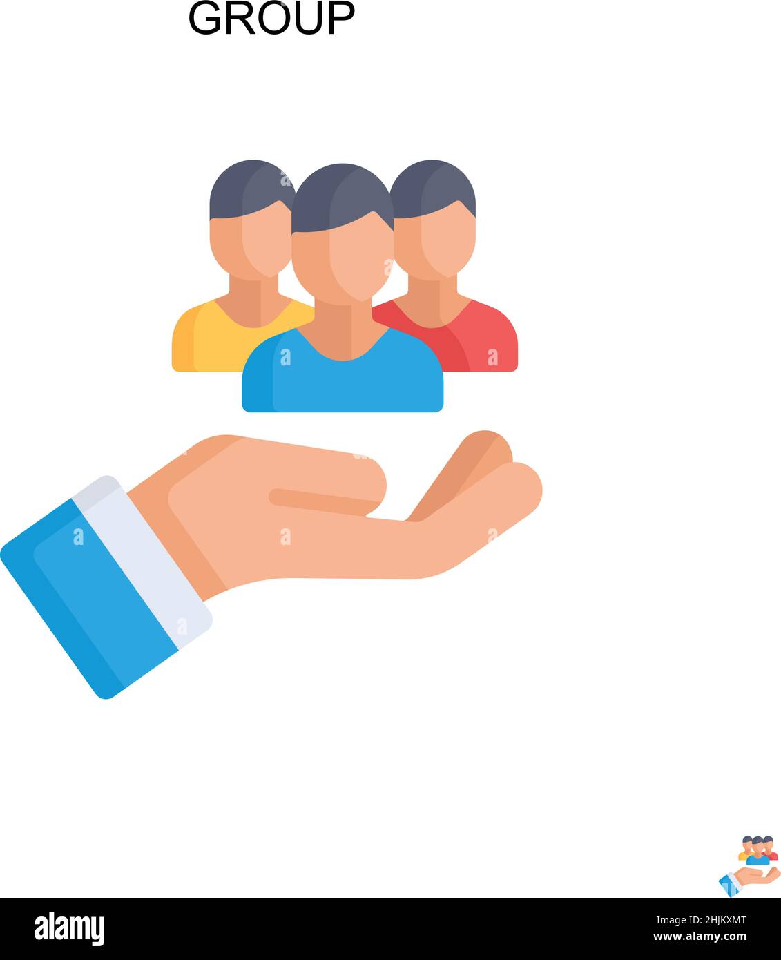 Group Simple vector icon. Illustration symbol design template for web ...