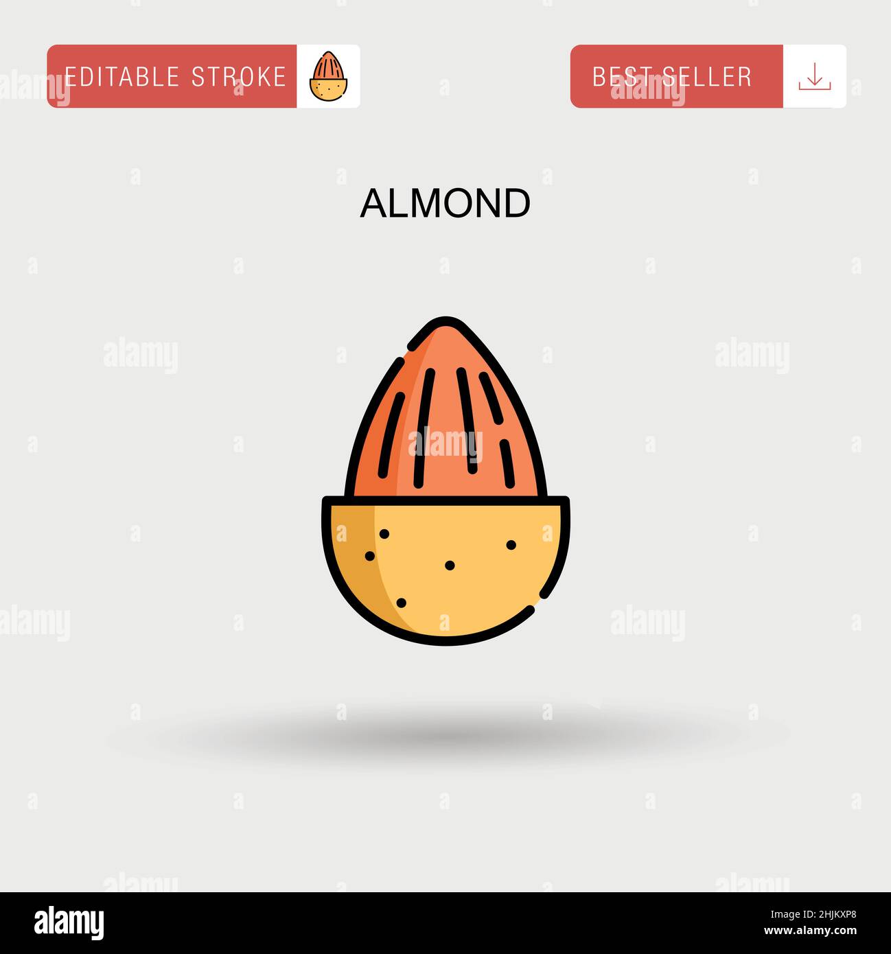 White background almonds Stock Vector Images - Alamy
