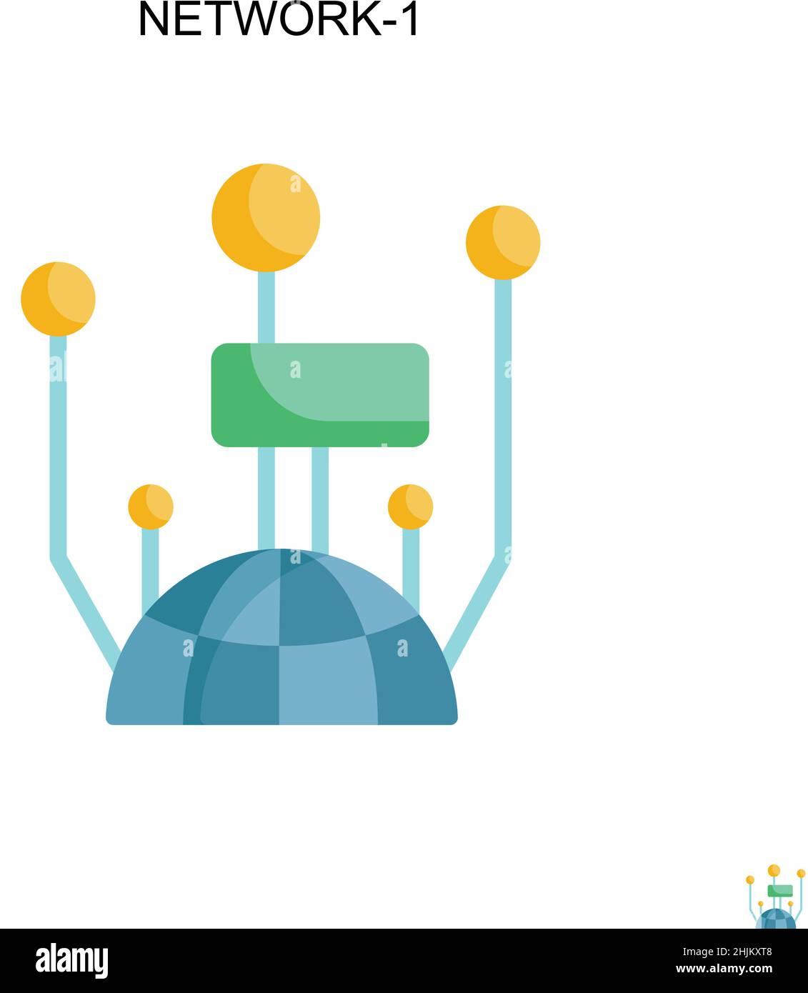 Network outline icon hi-res stock photography and images - Alamy