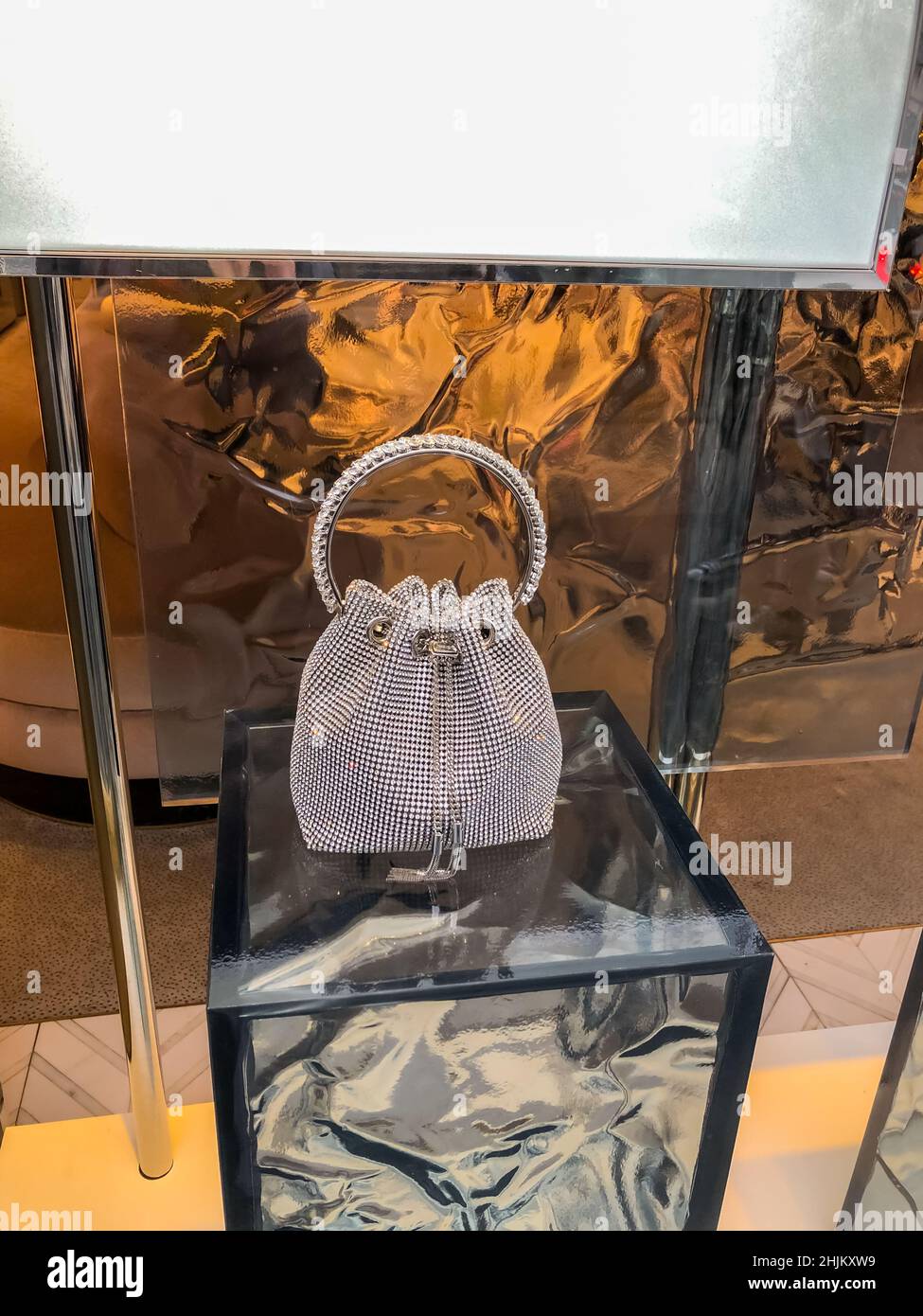 Paris, France, Luxury Fashion Shops, Dior Store, Detail Bag on Display ...