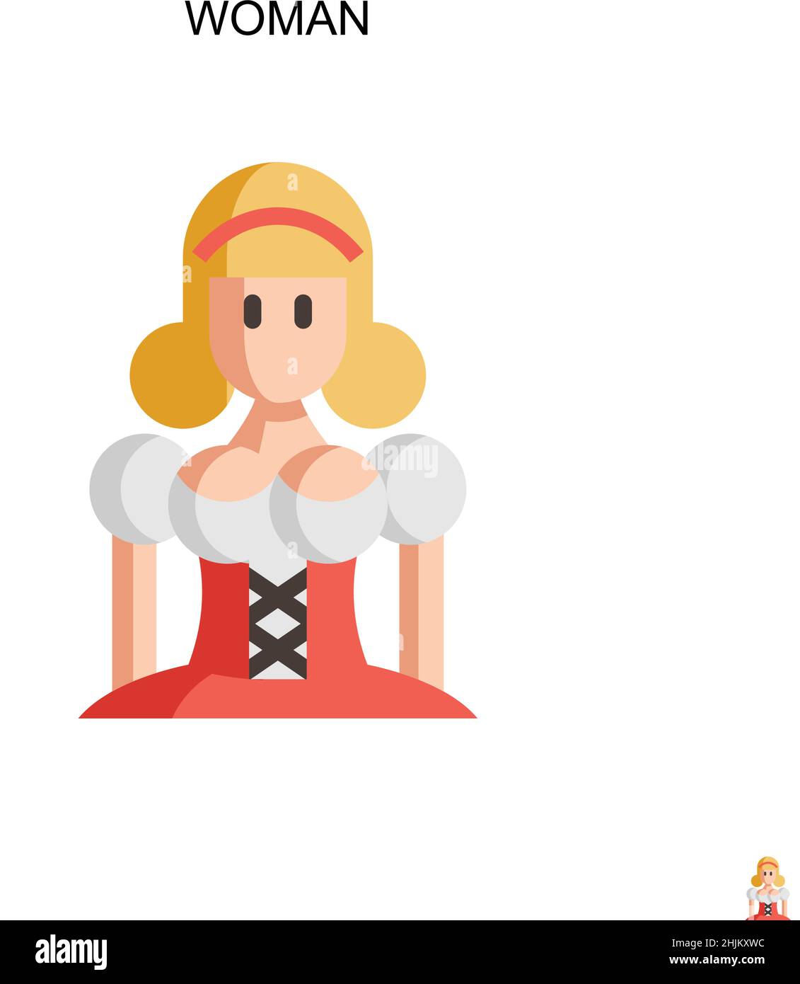 Woman Simple vector icon. Illustration symbol design template for web ...