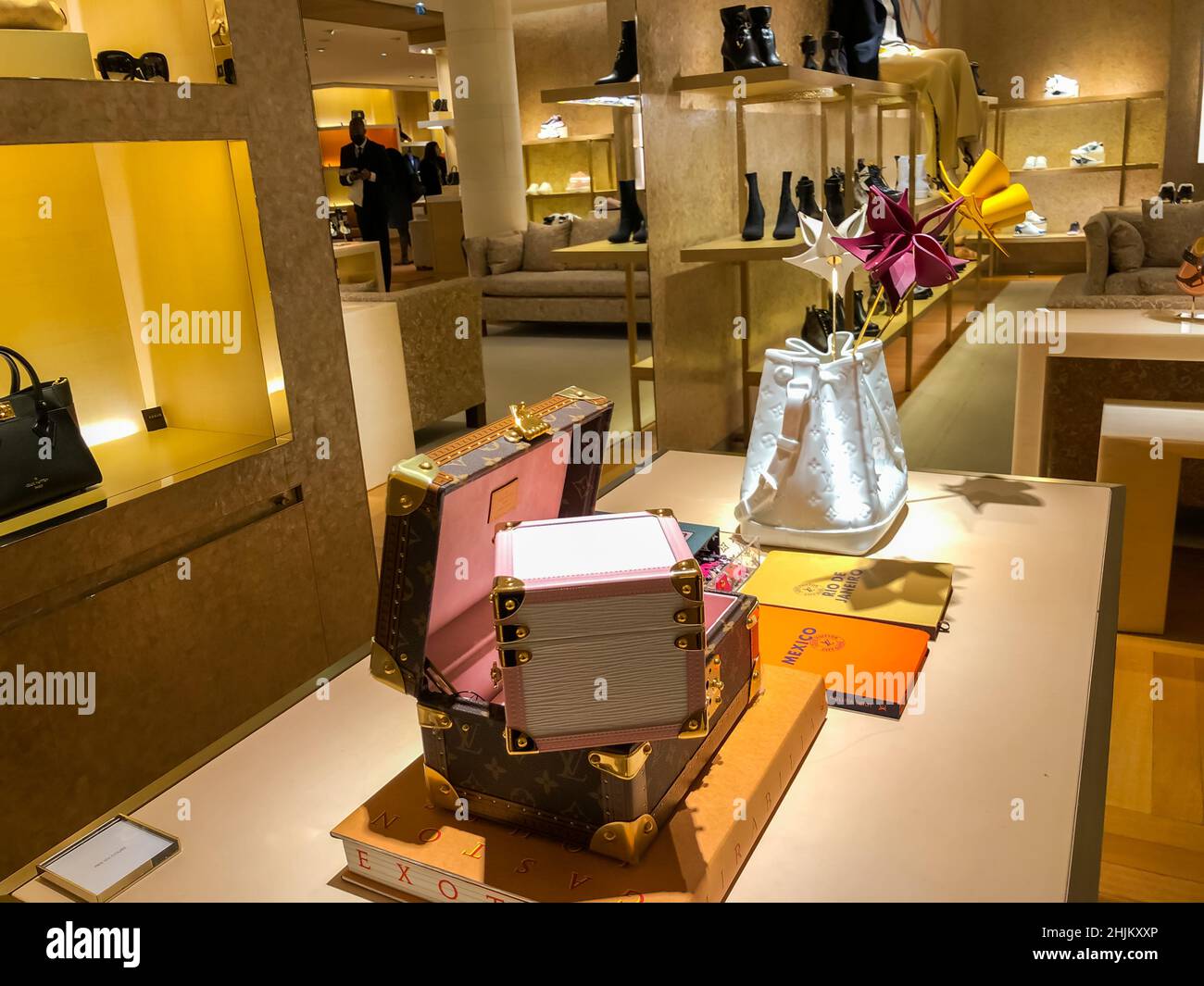 Louis vuitton lvmh luxury clothing store france hi-res stock ...