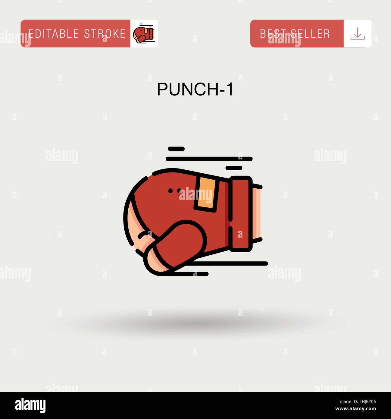 Punch-1 Simple vector icon Stock Vector Image & Art - Alamy
