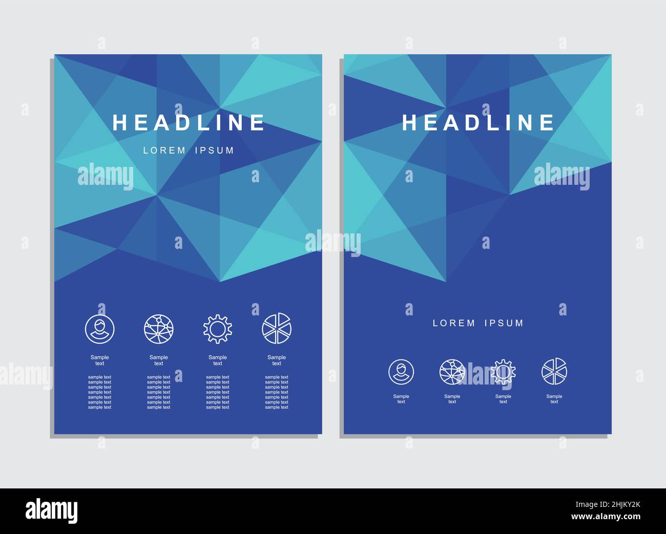 Abstract geometric technological company brochure. Vector business ...