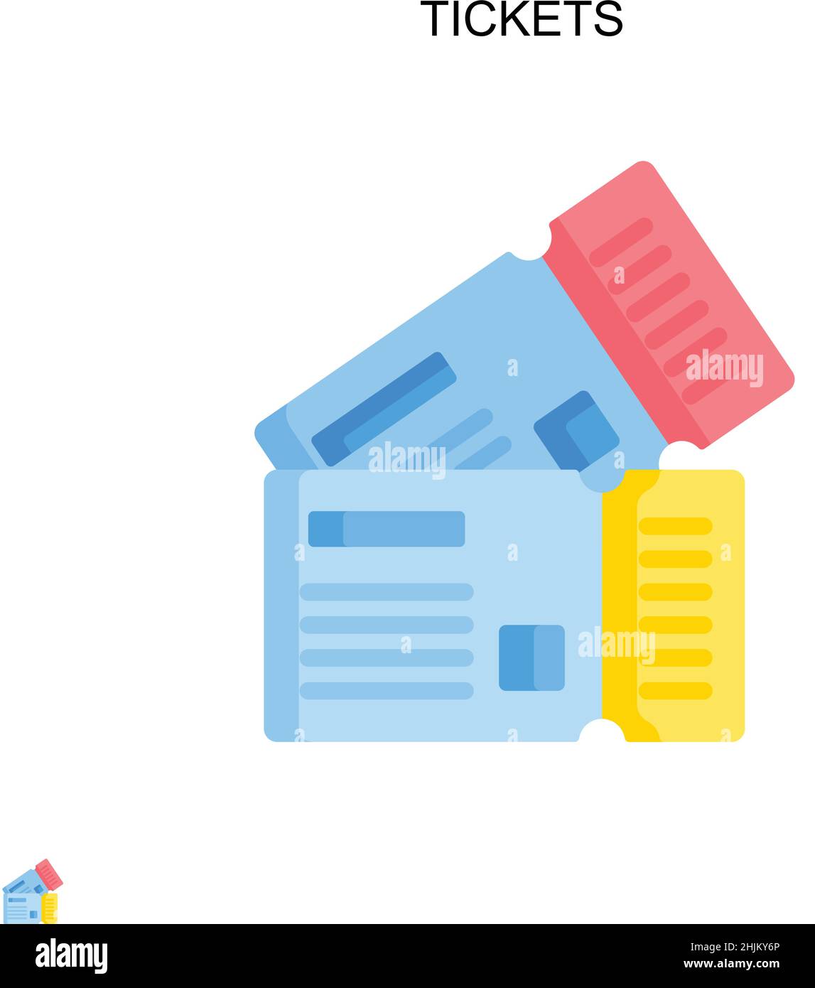 Tickets Simple vector icon. Illustration symbol design template for web ...