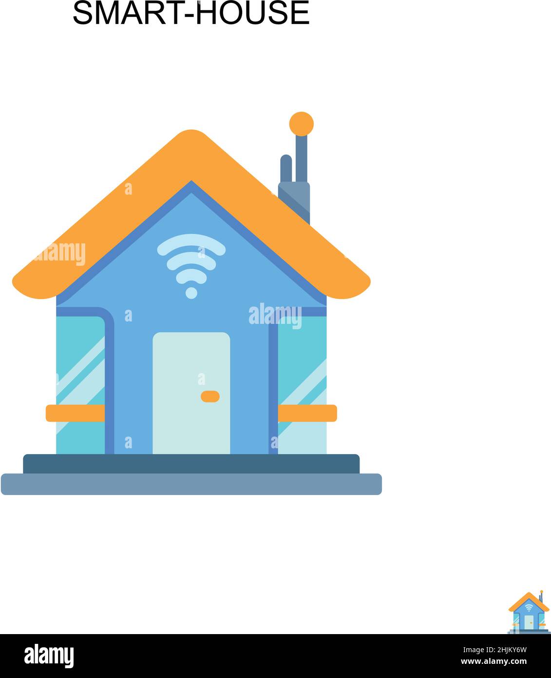 Smart-house Simple vector icon. Illustration symbol design template for ...