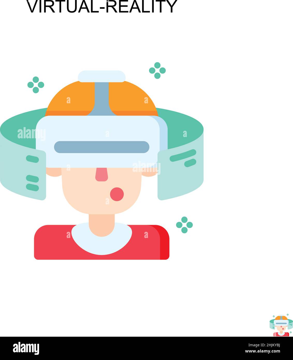 Virtual-reality Simple vector icon. Illustration symbol design template ...