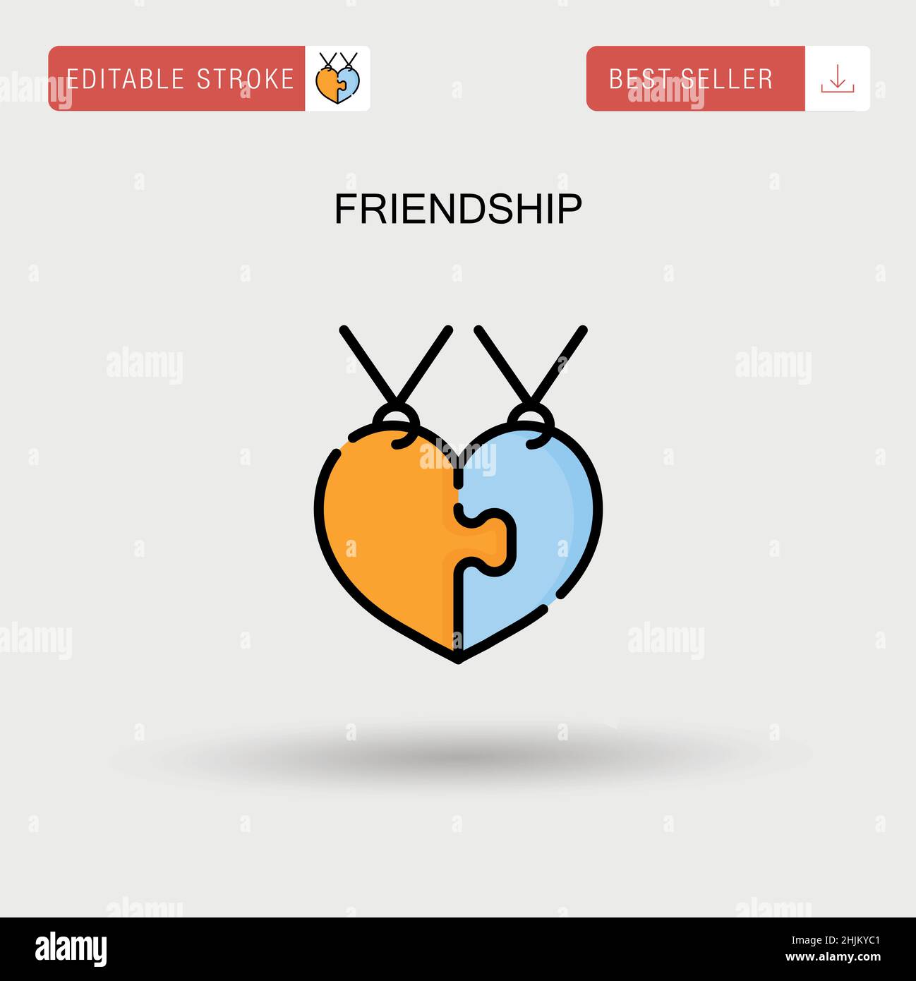 Friendship Simple vector icon Stock Vector Image & Art - Alamy