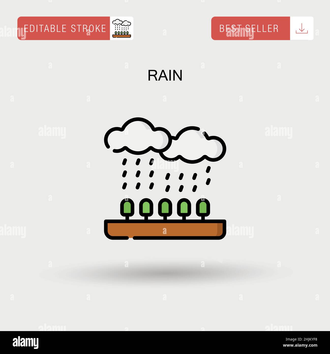 Rain Simple vector icon Stock Vector Image & Art - Alamy