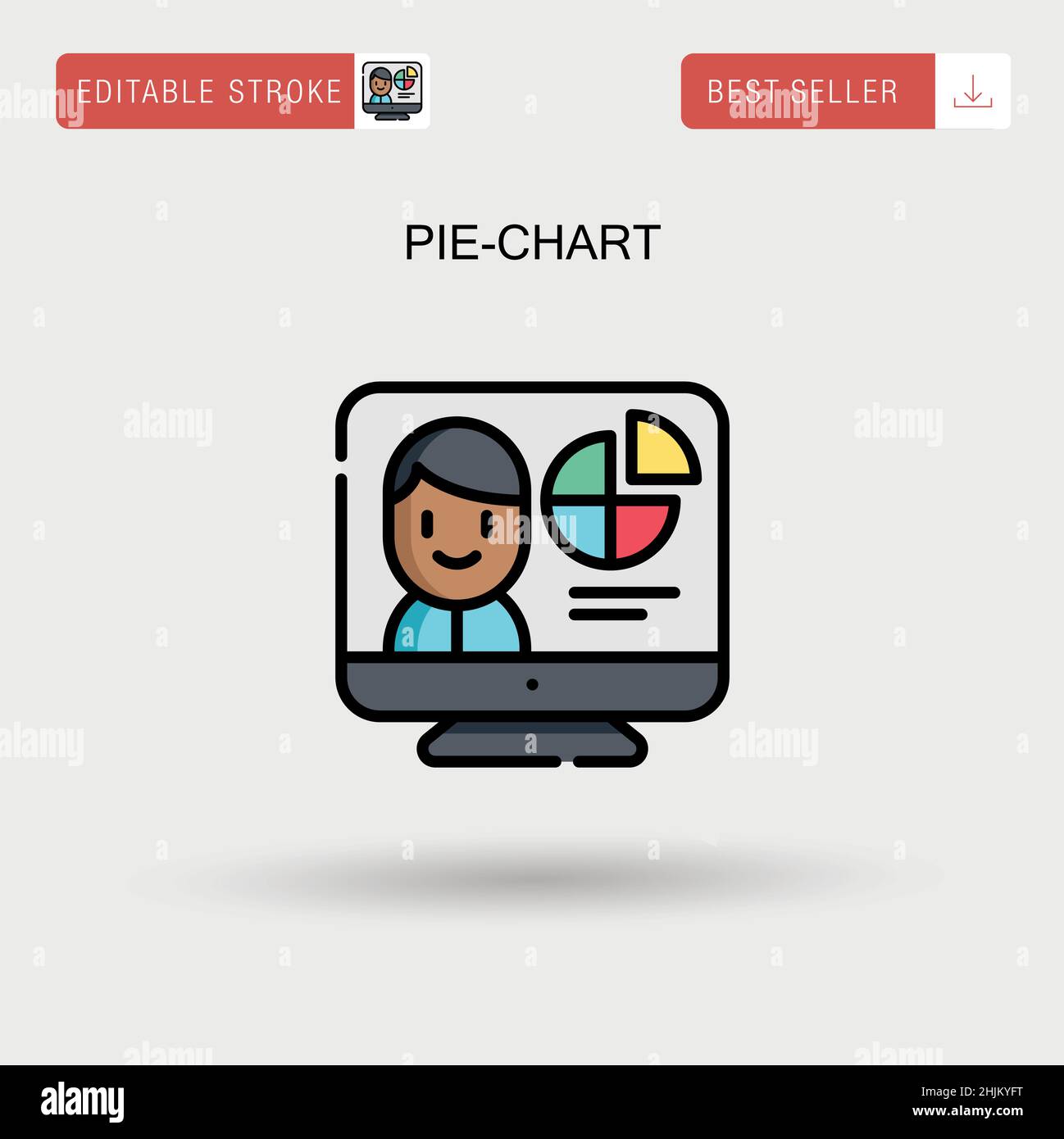 Pie-chart Simple vector icon Stock Vector Image & Art - Alamy