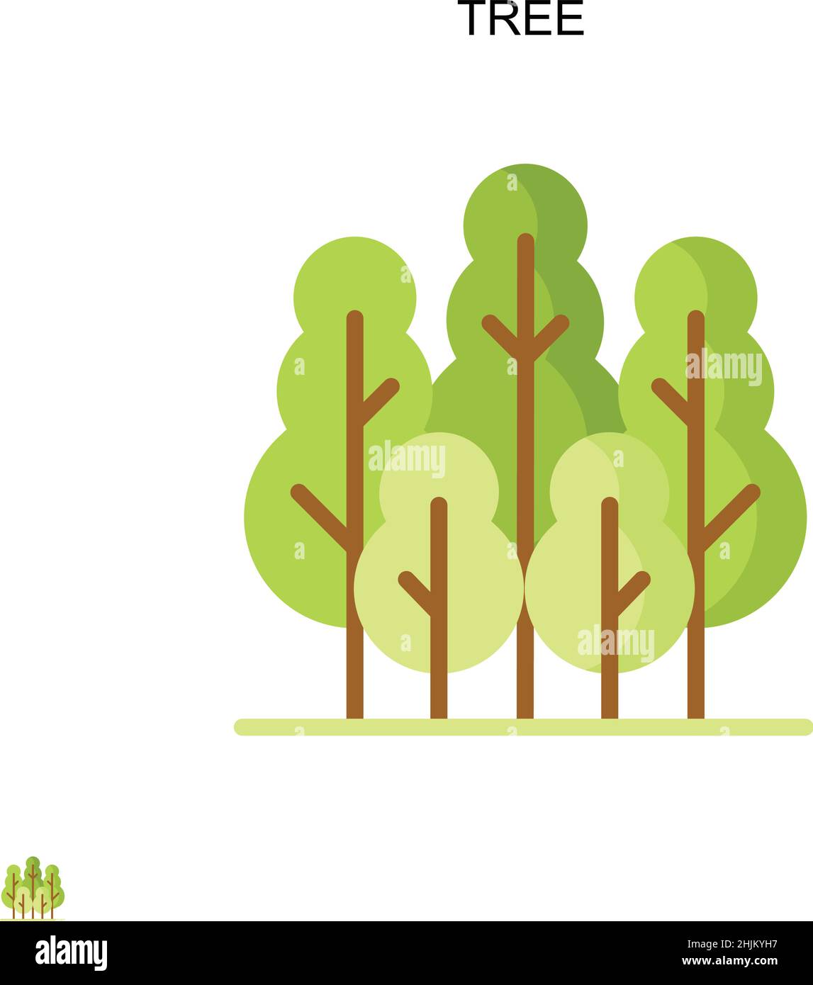Tree Simple vector icon. Illustration symbol design template for web ...