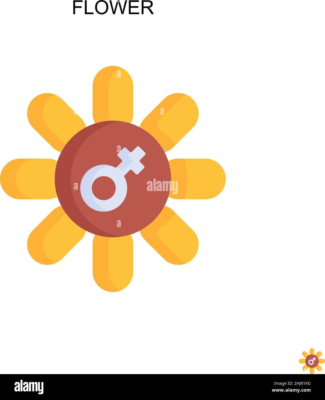 Flower Simple vector icon. Illustration symbol design template for web ...